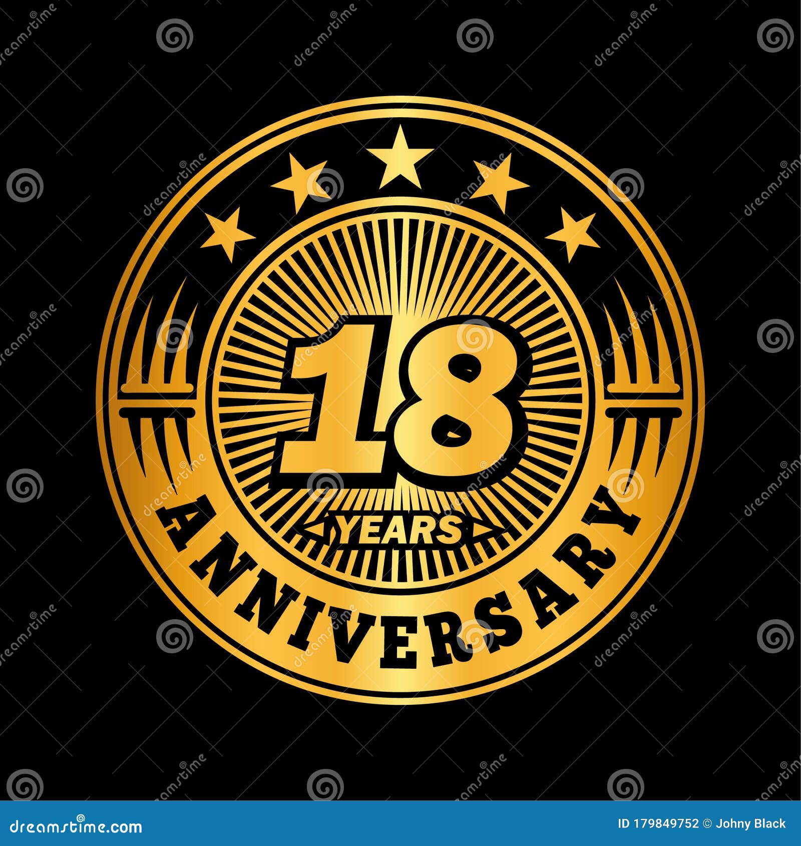 18 Years Anniversary Celebration. 18th Anniversary Logo Design ...