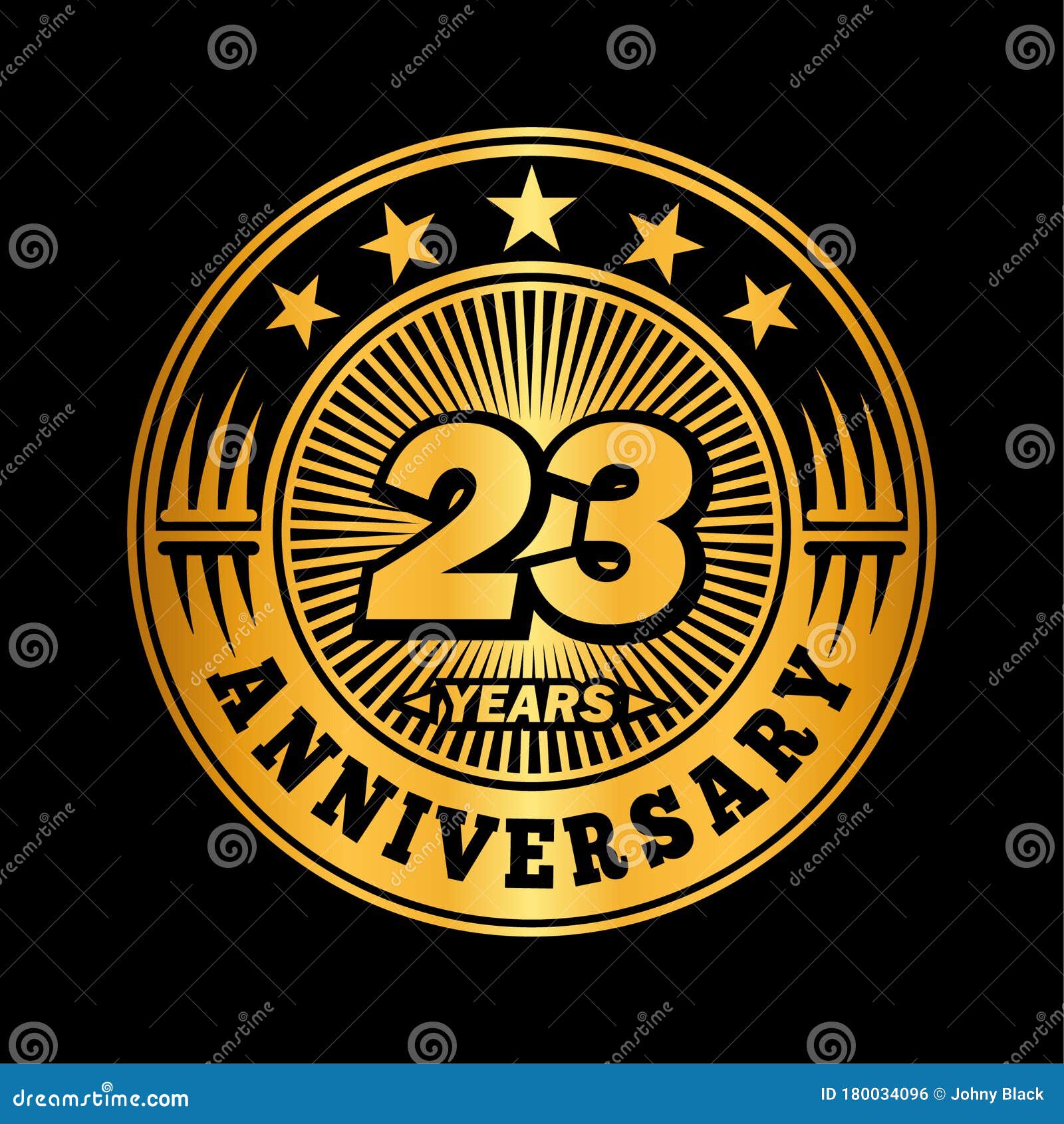 23 Years Anniversary Celebration. 23rd Anniversary Logo Design. 23years ...