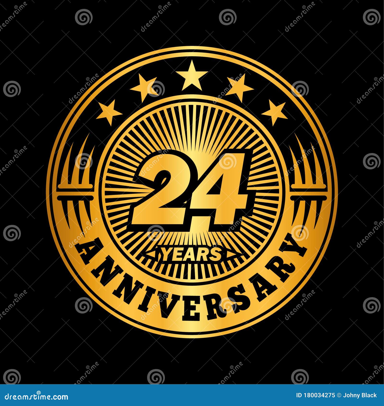 24 Years Anniversary Celebration. 24th Anniversary Logo Design. 24years ...