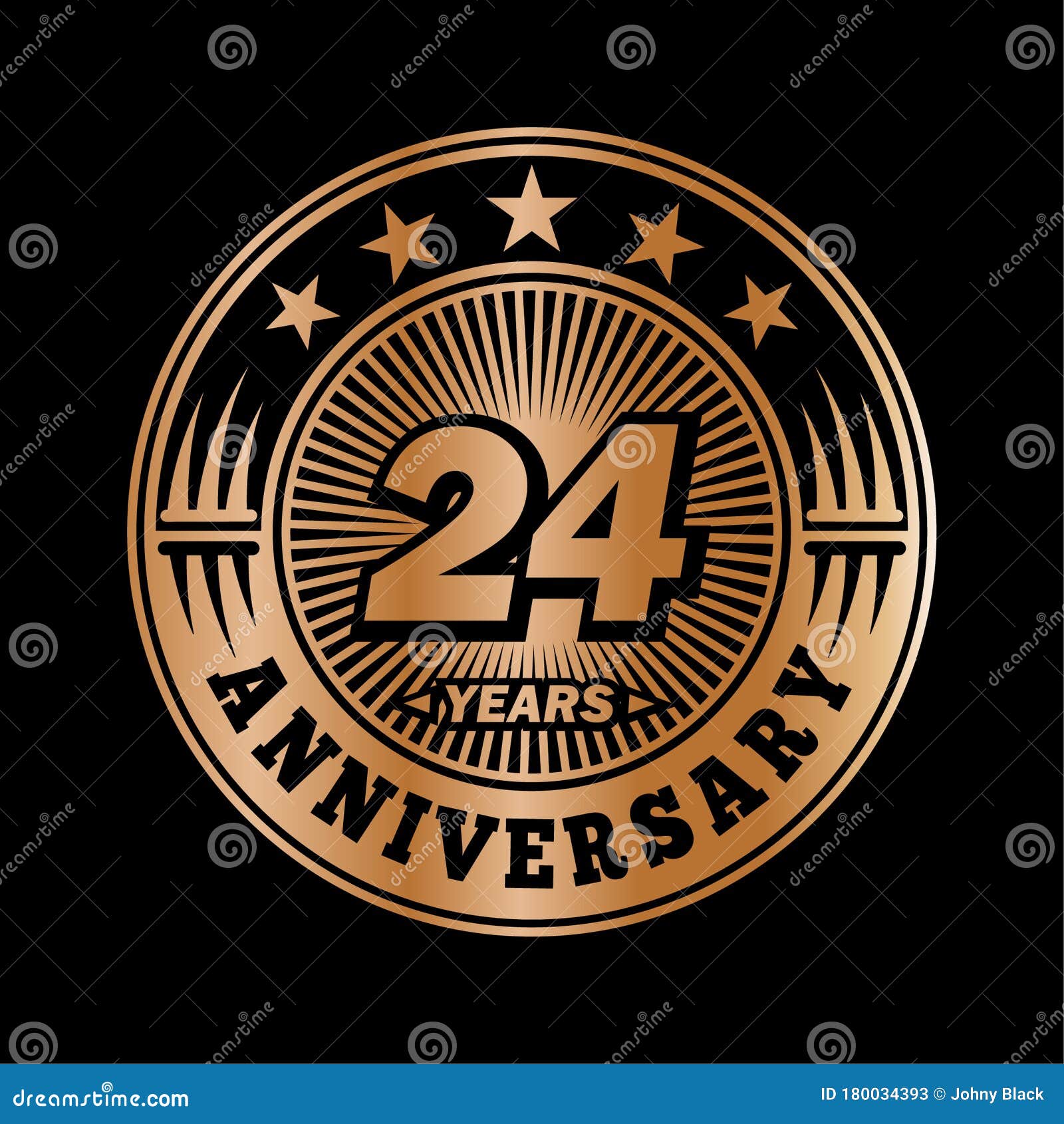 24 Years Anniversary Celebration. 24th Anniversary Logo Design. 24years ...