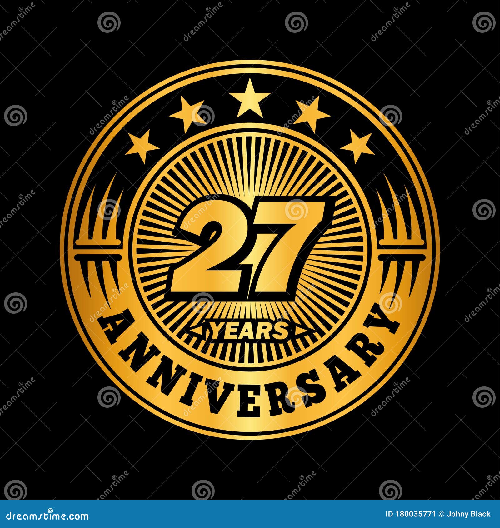 27 Years Anniversary Celebration. 27th Anniversary Logo Design. 27years ...
