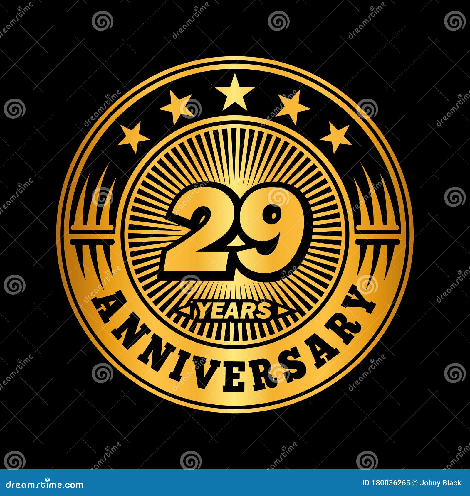 29 Years Anniversary Celebration. 29th Anniversary Logo Design. 29years ...