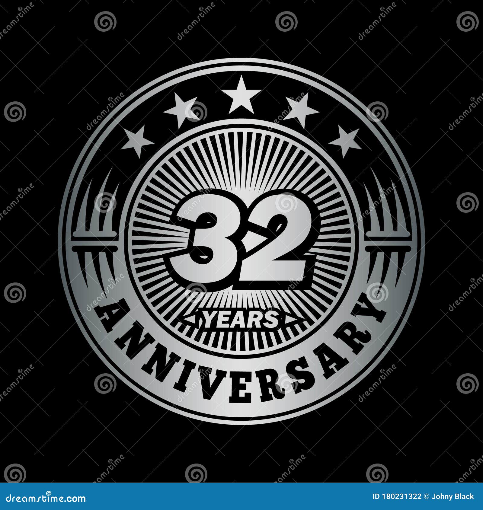 32 Years Anniversary Celebration. 32nd Anniversary Logo Design. 32years ...