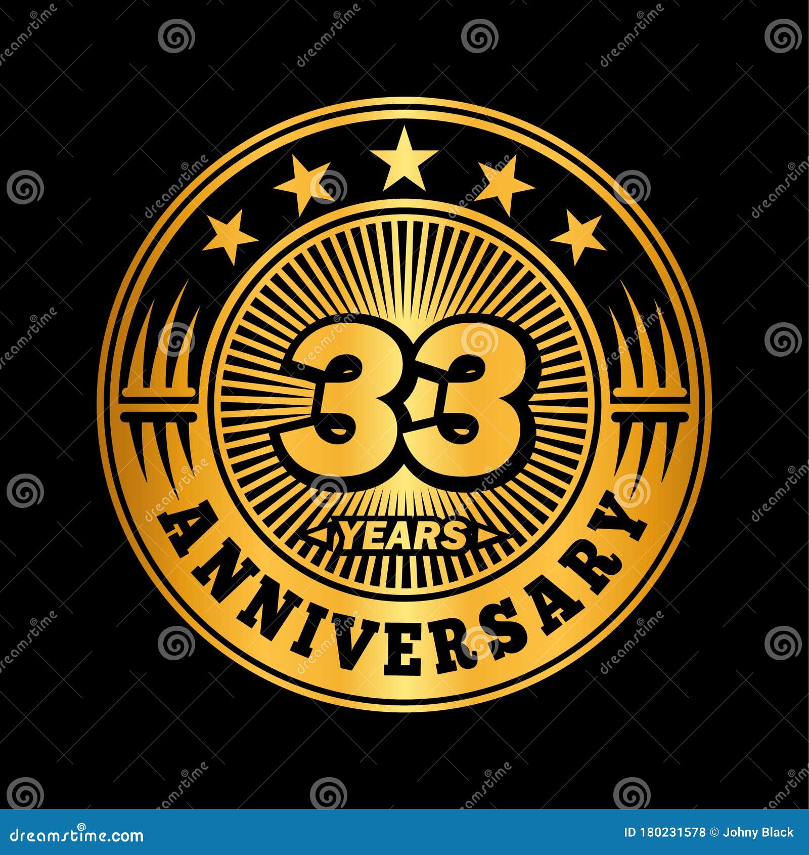 33 Years Anniversary Celebration. 33rd Anniversary Logo Design. 33years ...