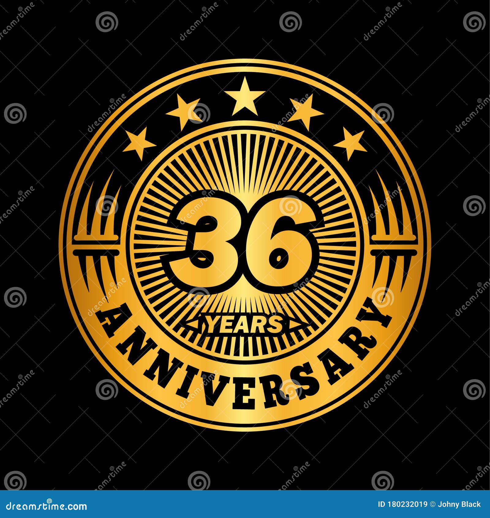 36 Years Anniversary Celebration. 36th Anniversary Logo Design. 36years ...