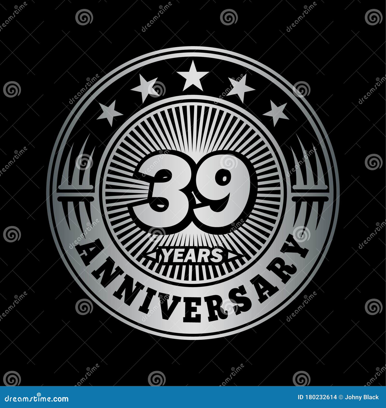 39 Years Anniversary Celebration. 39th Anniversary Logo Design. 39years ...