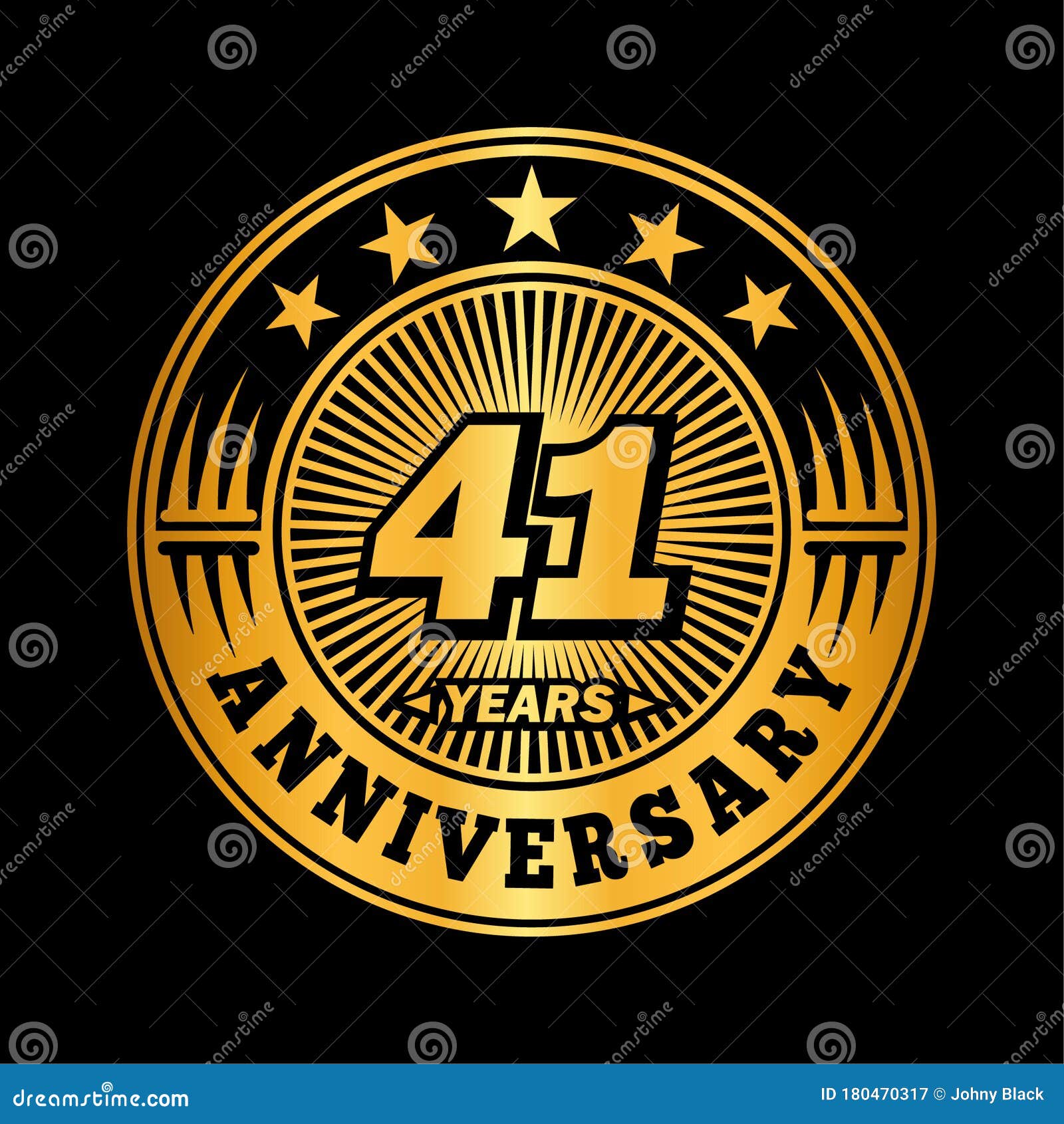 41 Years Anniversary Celebration. 41st Anniversary Logo Design. 41years ...