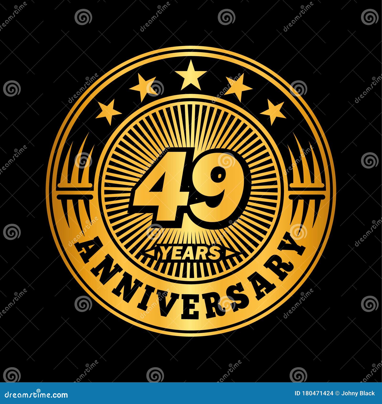 49 Years Anniversary Celebration. 49th Anniversary Logo Design. 49years ...