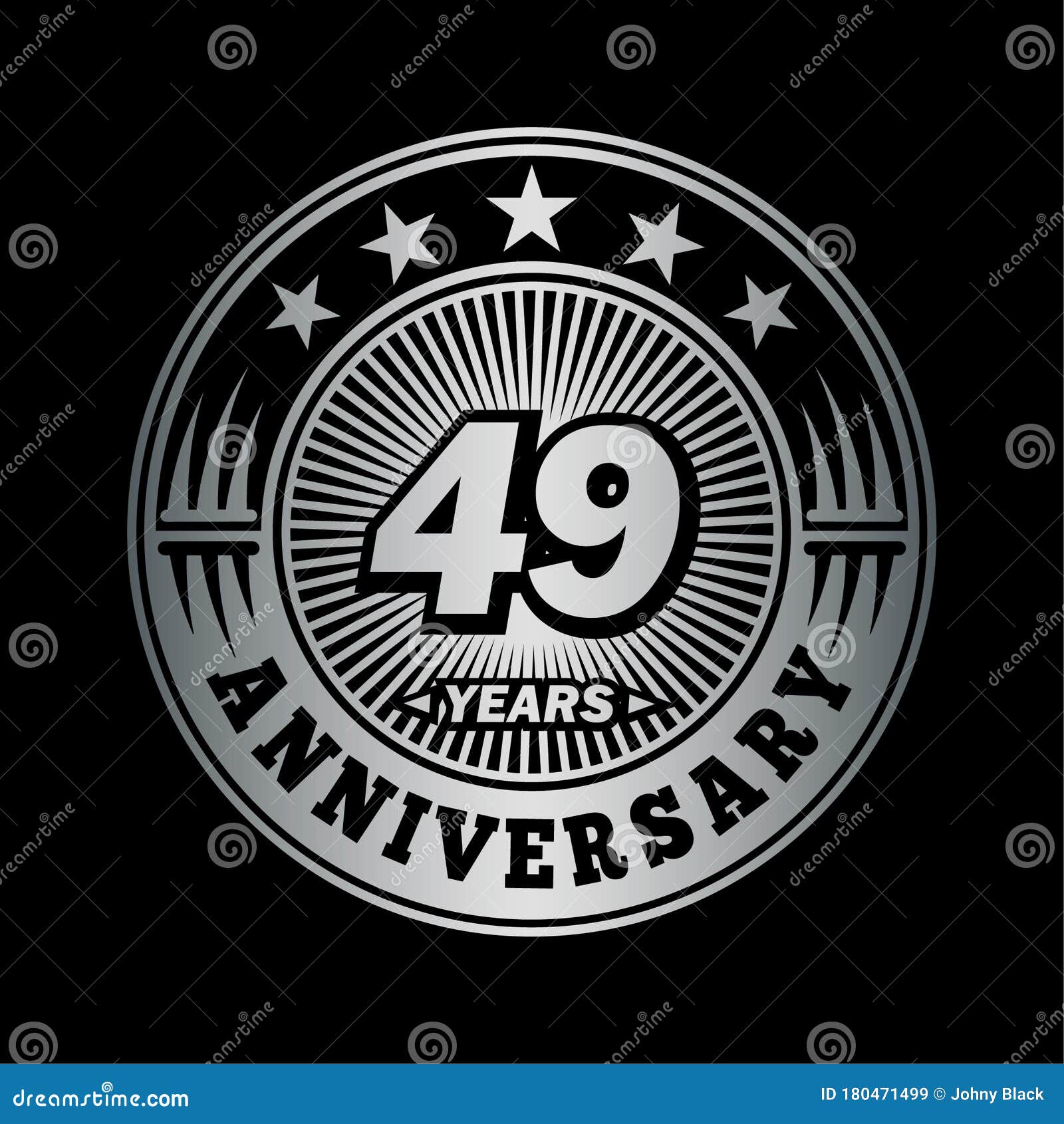 49 Years Anniversary Celebration. 49th Anniversary Logo Design. 49years ...