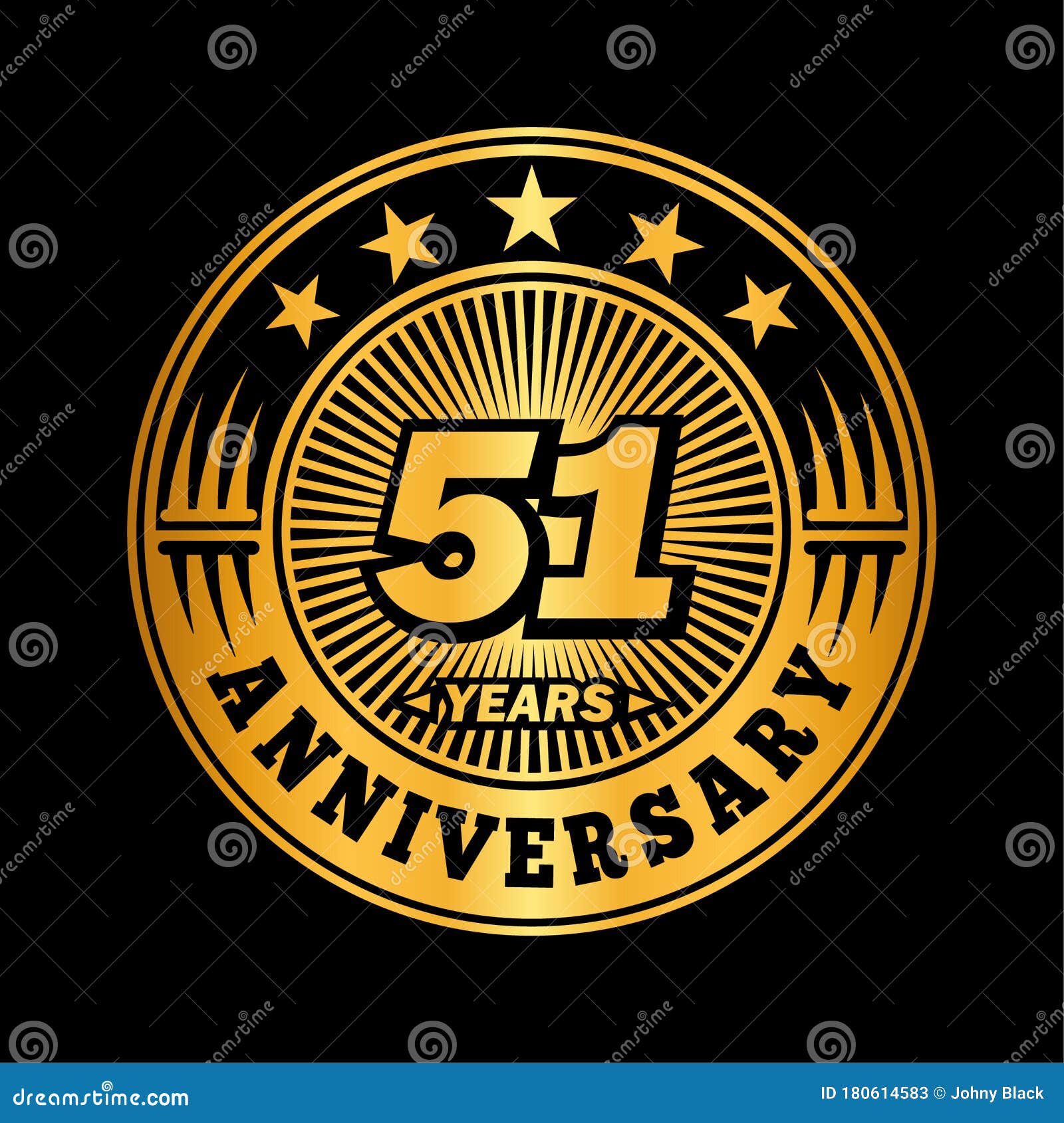 51 Years Anniversary Celebration. 51st Anniversary Logo Design. 51years ...