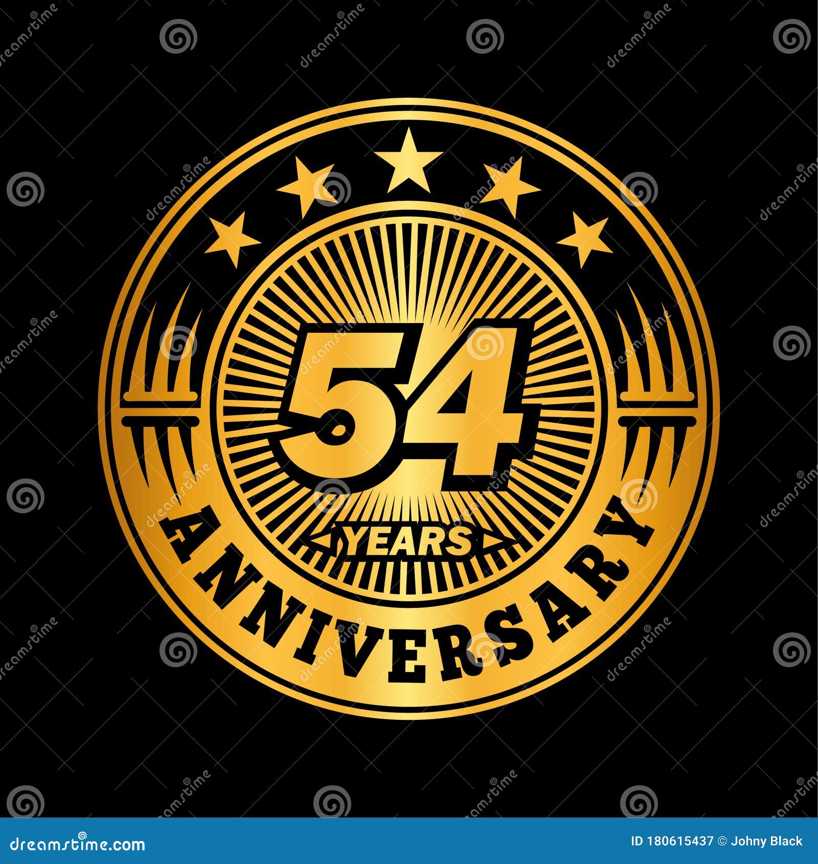 54 Years Anniversary Celebration. 54th Anniversary Logo Design. 54years ...