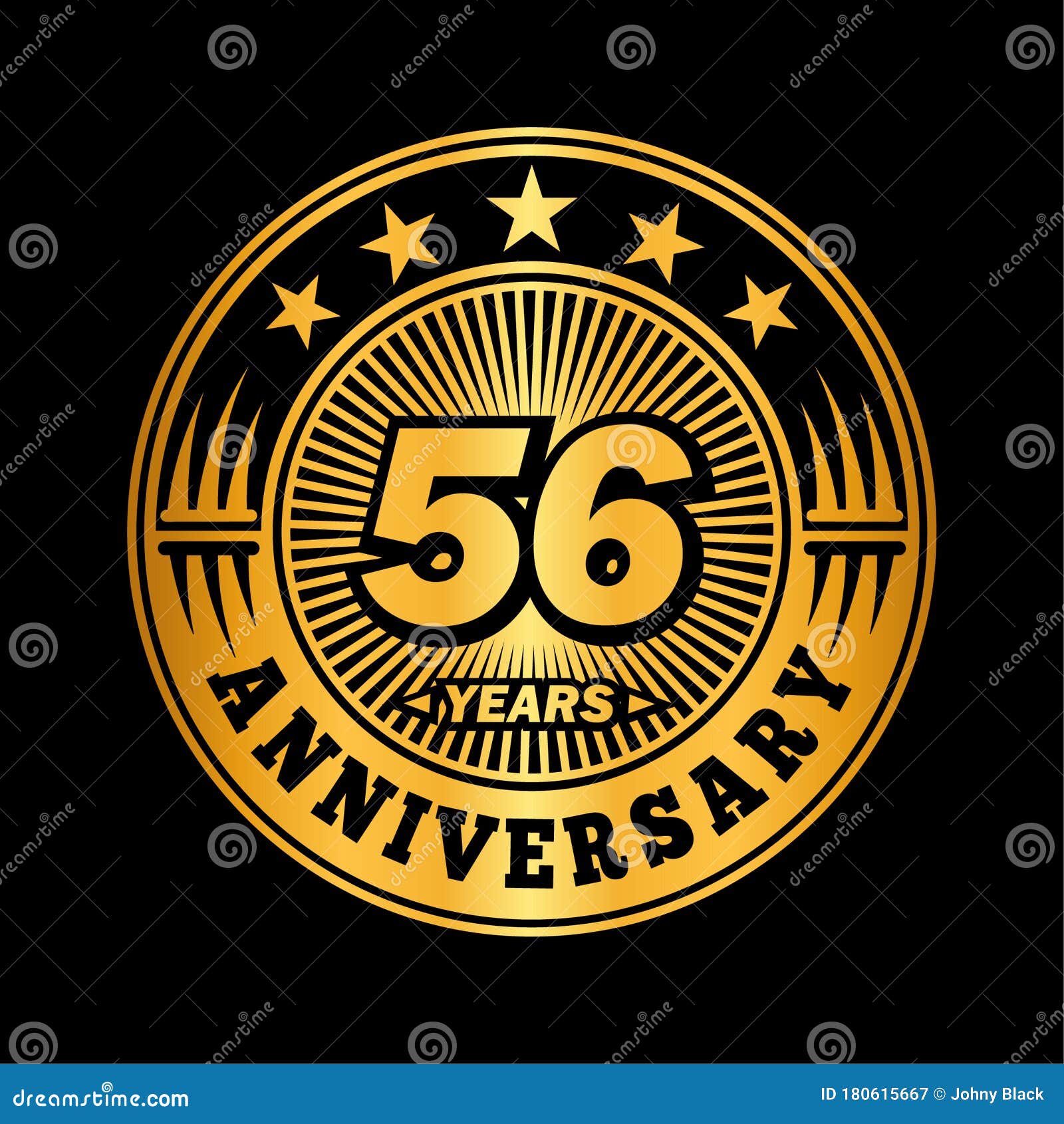 56 Years Anniversary Celebration. 56th Anniversary Logo Design. 56years ...