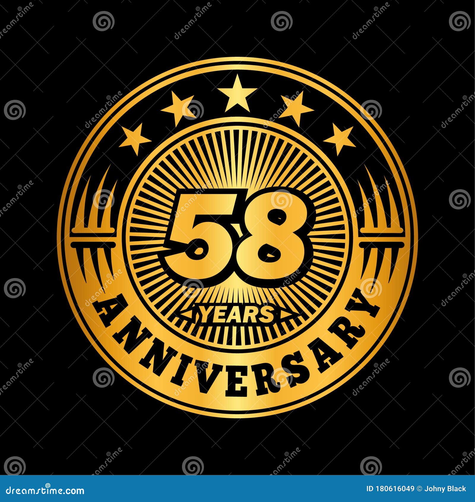 58 Years Anniversary Celebration. 58th Anniversary Logo Design. 58years ...