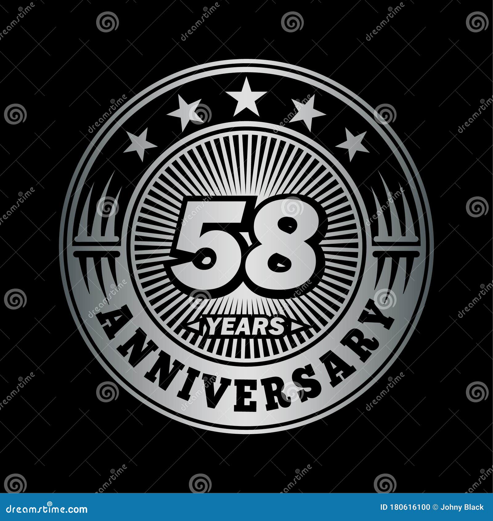 58 Years Anniversary Celebration. 58th Anniversary Logo Design. 58years ...