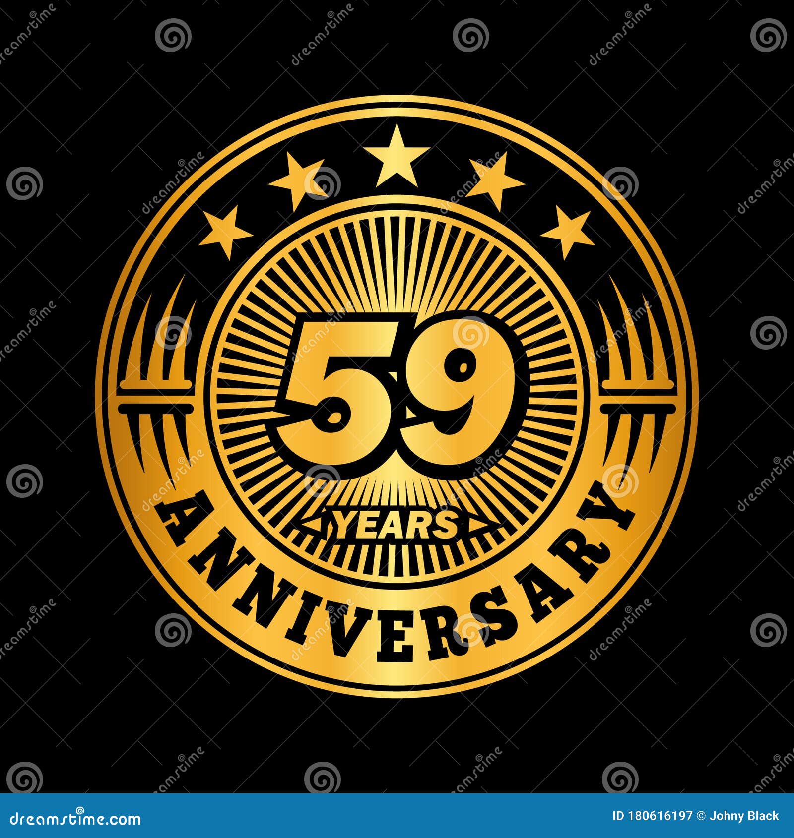59 Years Anniversary Celebration. 59th Anniversary Logo Design. 59years ...