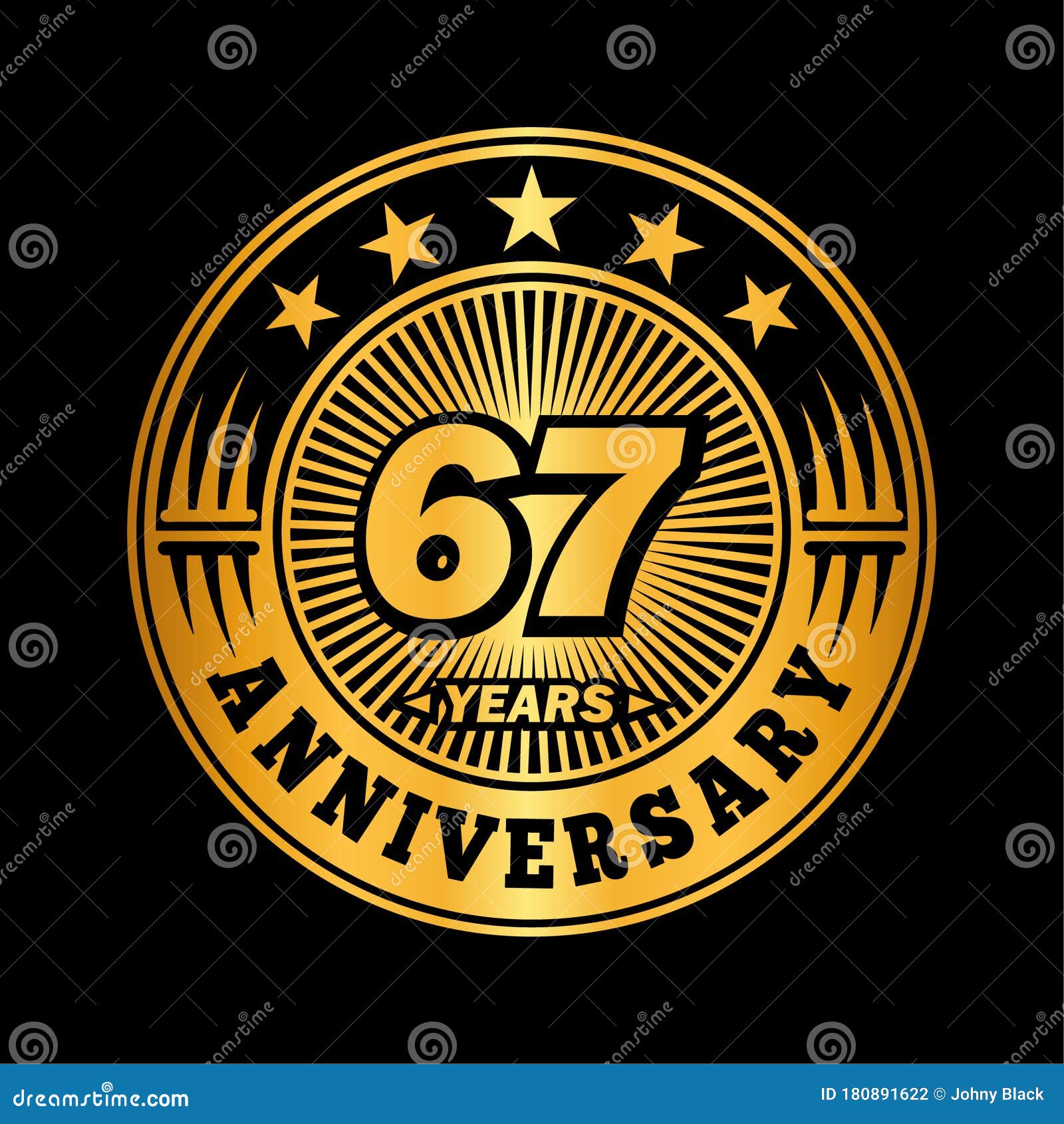 67 Years Anniversary Celebration. 67th Anniversary Logo Design. 67years ...