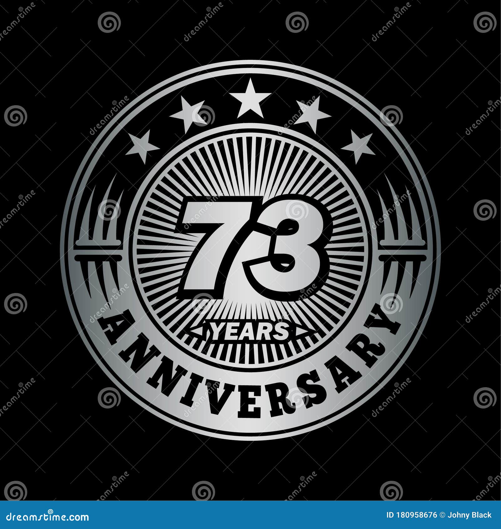 73 Years Anniversary Celebration. 73rd Anniversary Logo Design. 73years ...