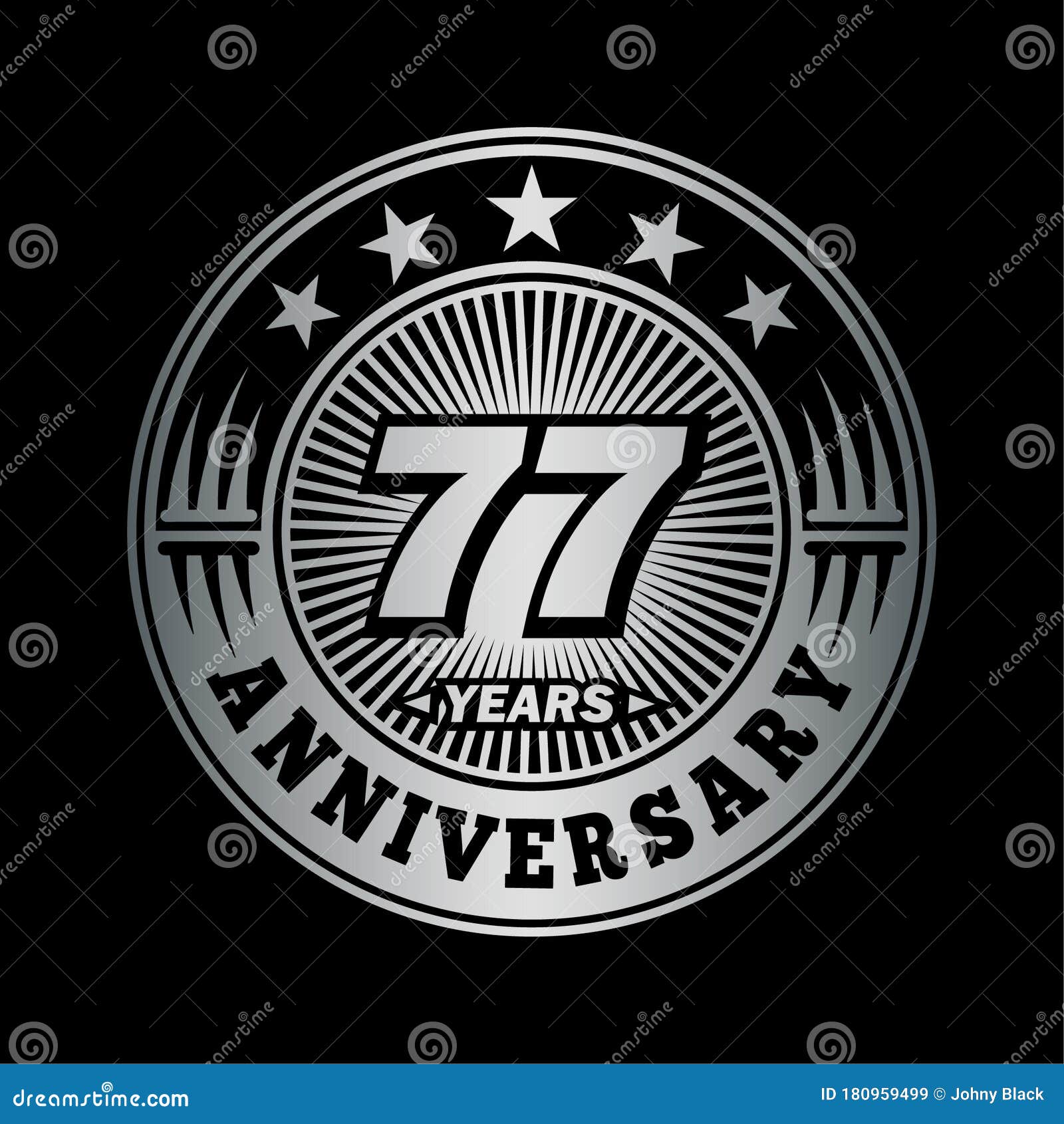 77 Years Anniversary Celebration. 77th Anniversary Logo Design. 77years ...