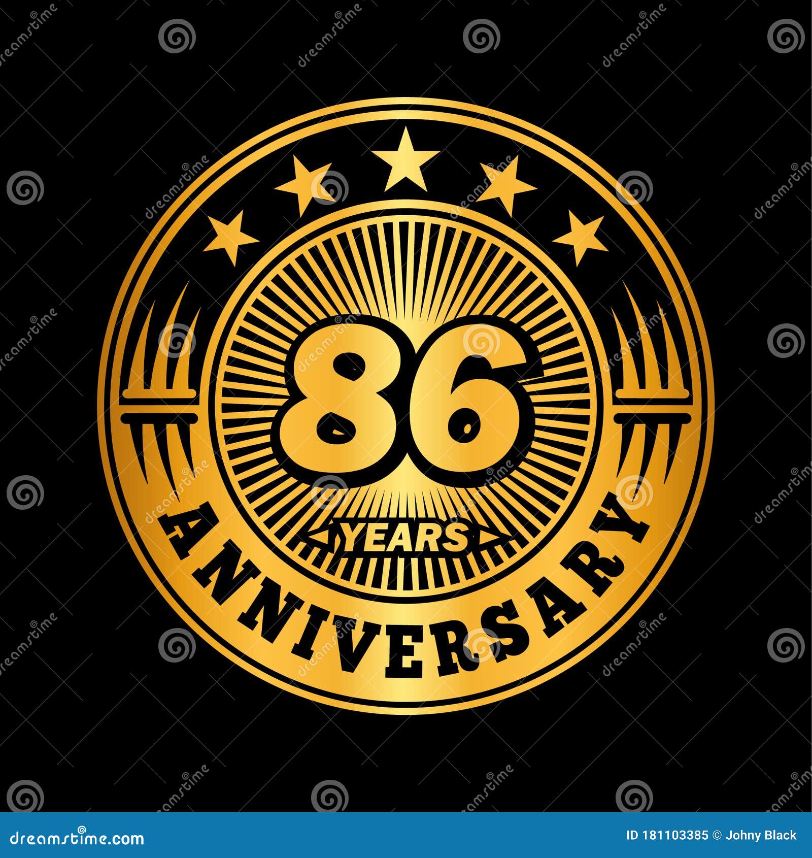 86 Years Anniversary Celebration. 86th Anniversary Logo Design. 86years ...
