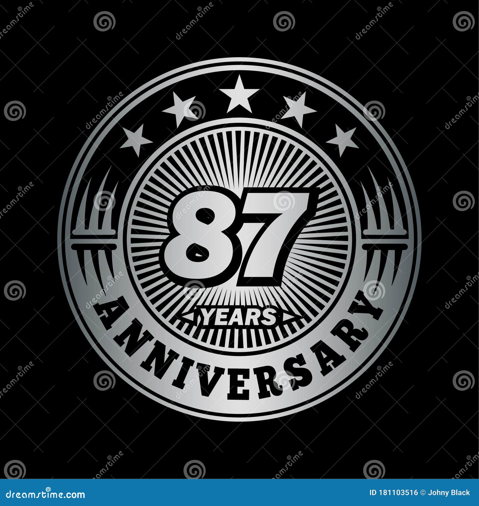 87 Years Anniversary Celebration. 87th Anniversary Logo Design. 87years ...