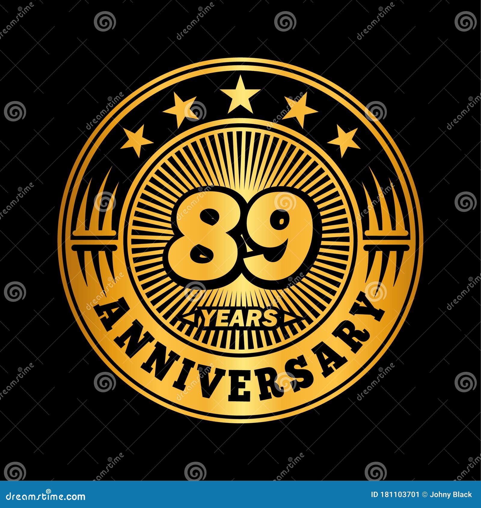 89 Years Anniversary Celebration. 89th Anniversary Logo Design. 89years ...