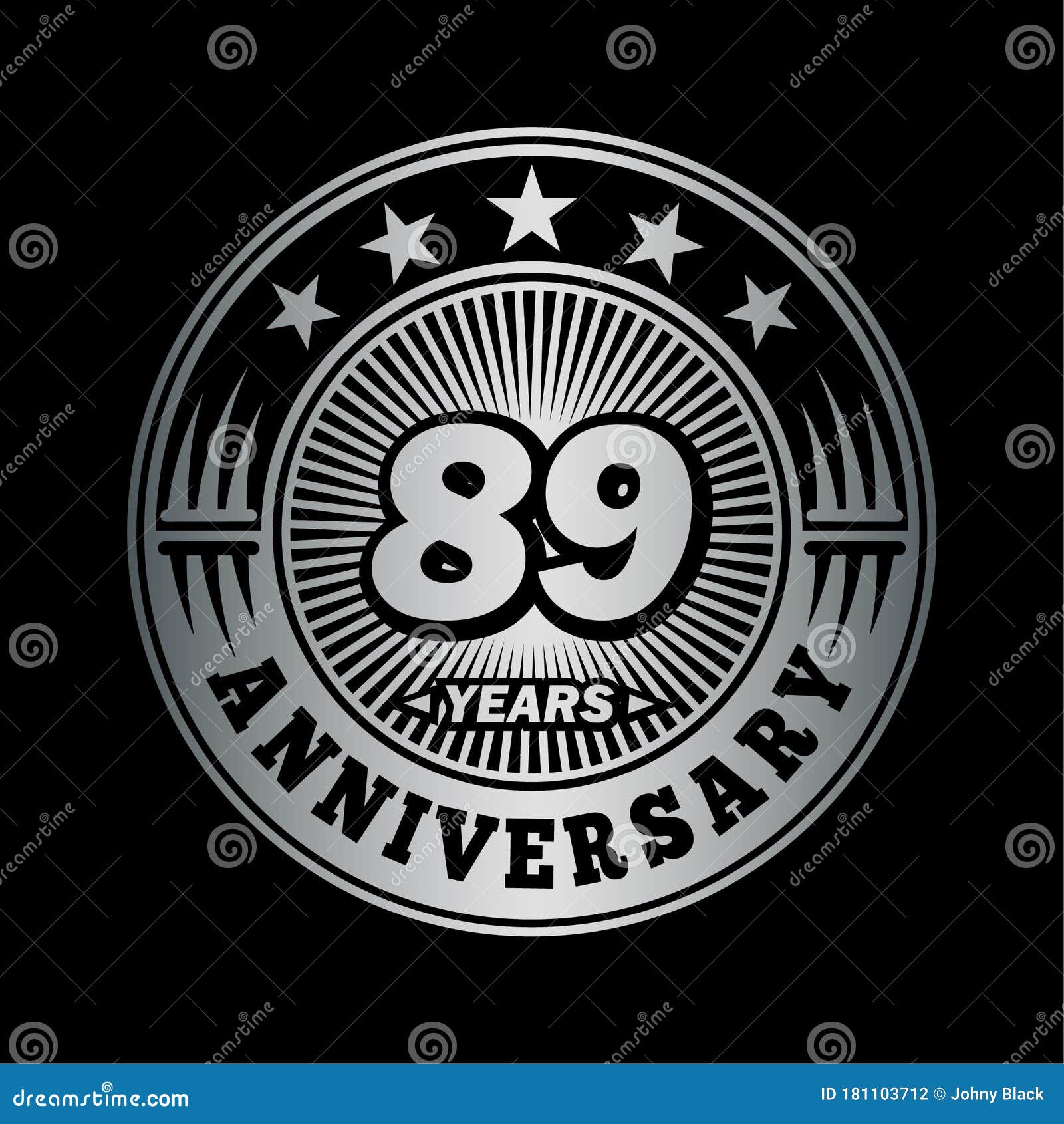 89 Years Anniversary Celebration. 89th Anniversary Logo Design. 89years ...