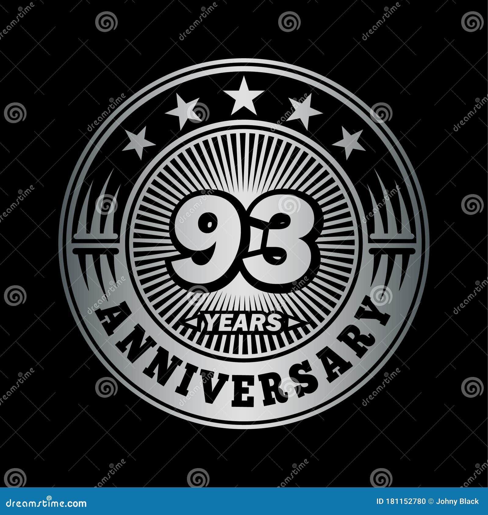 93 Years Anniversary Celebration. 93rd Anniversary Logo Design. 93years ...
