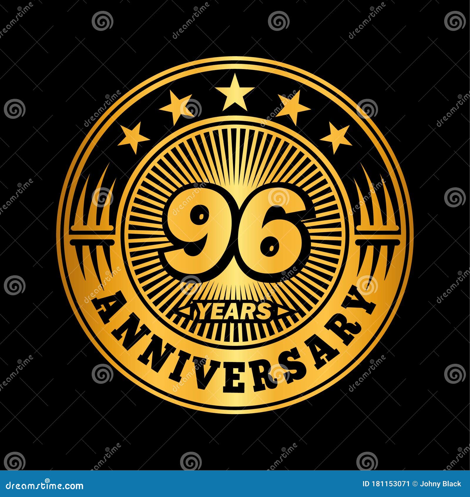 96 Years Anniversary Celebration. 96th Anniversary Logo Design. 96years ...