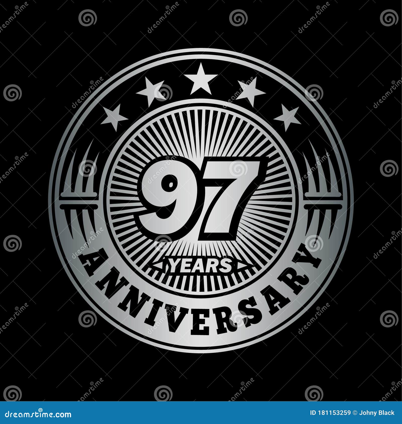 97 Years Anniversary Celebration. 97th Anniversary Logo Design. 97years ...
