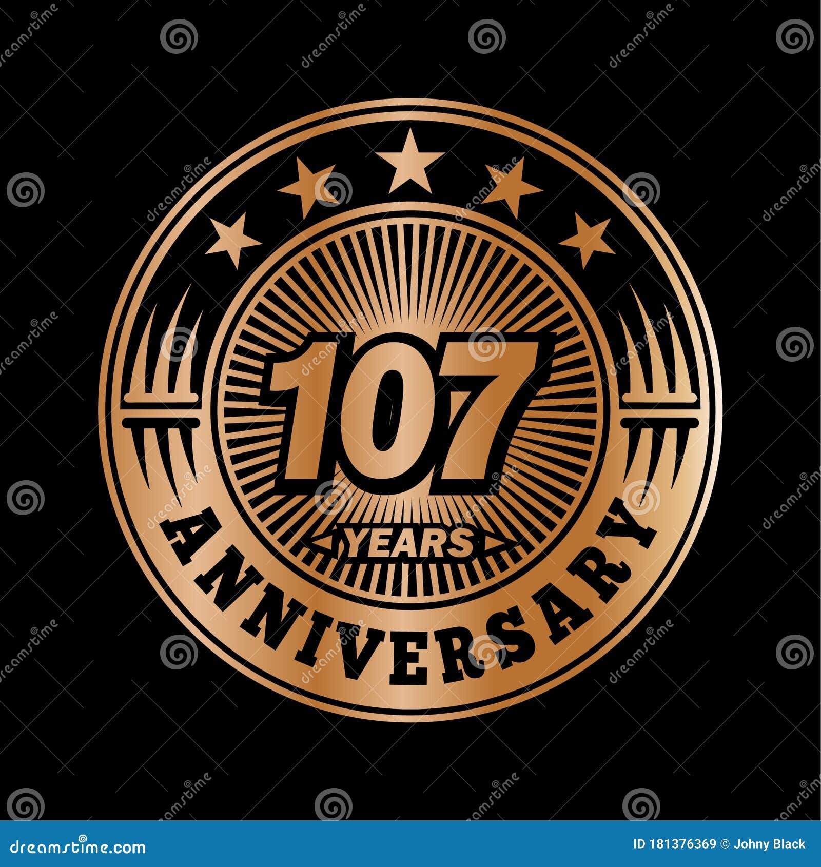 107 Years Anniversary Celebration. 107th Anniversary Logo Design ...