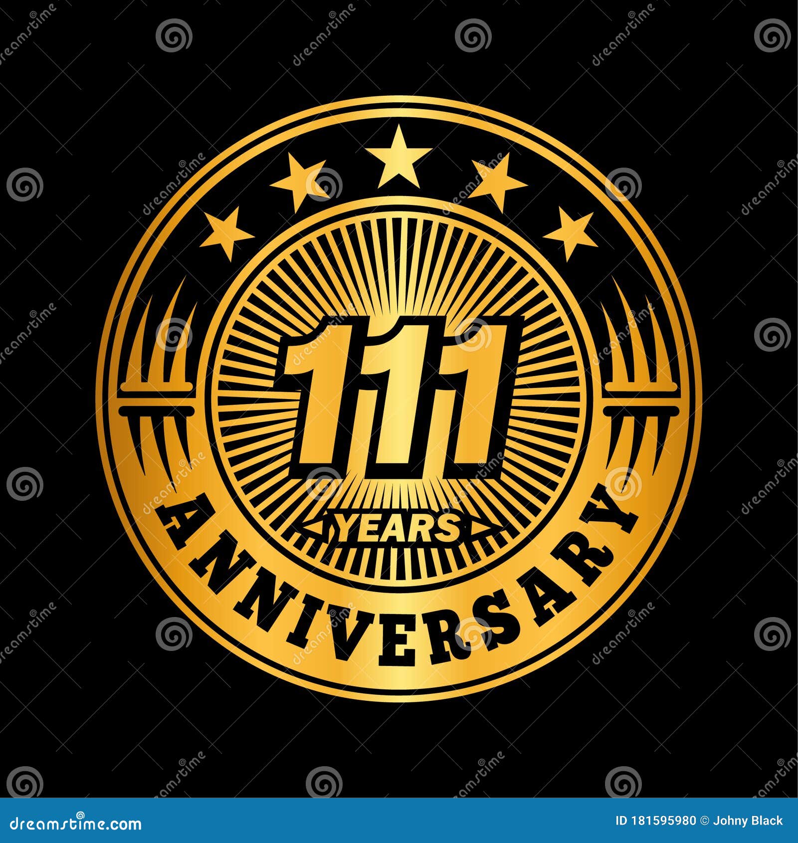 111 Years Anniversary Celebration. 111th Anniversary Logo Design ...