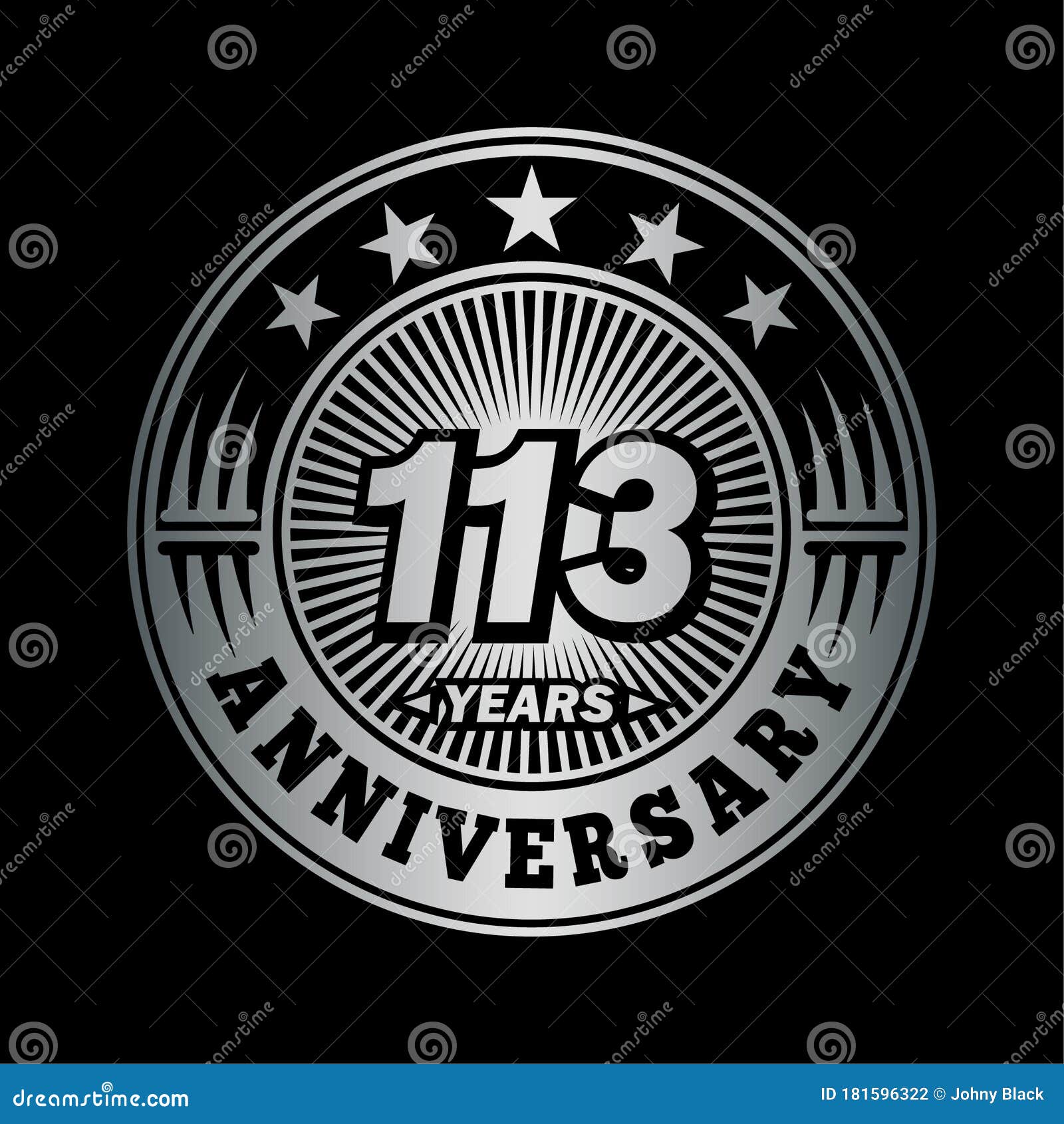 113 Years Anniversary Celebration. 113th Anniversary Logo Design ...