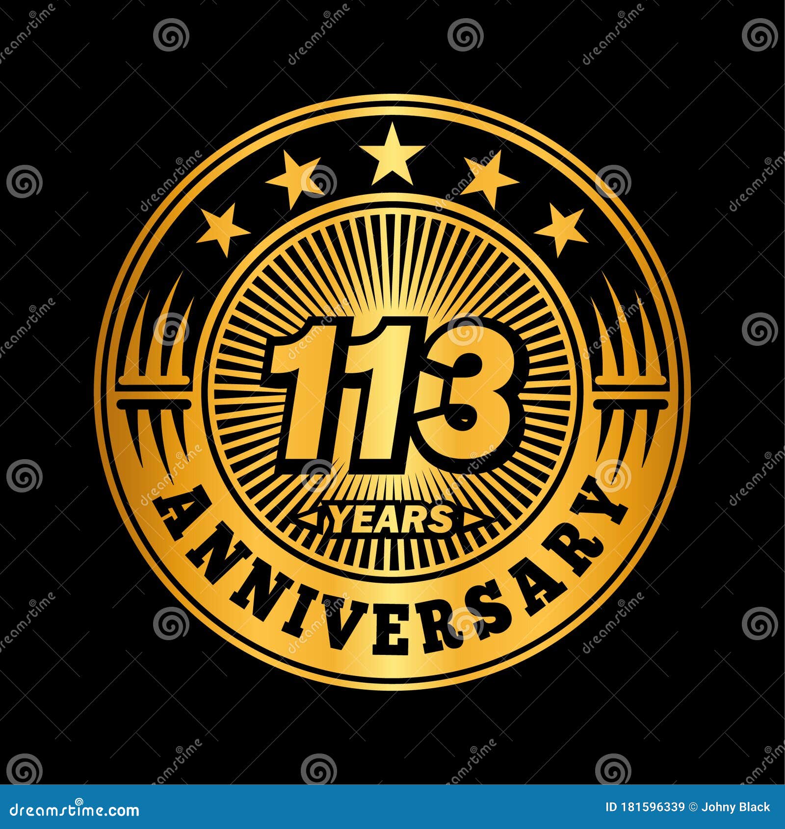113 Years Anniversary Celebration. 113th Anniversary Logo Design ...