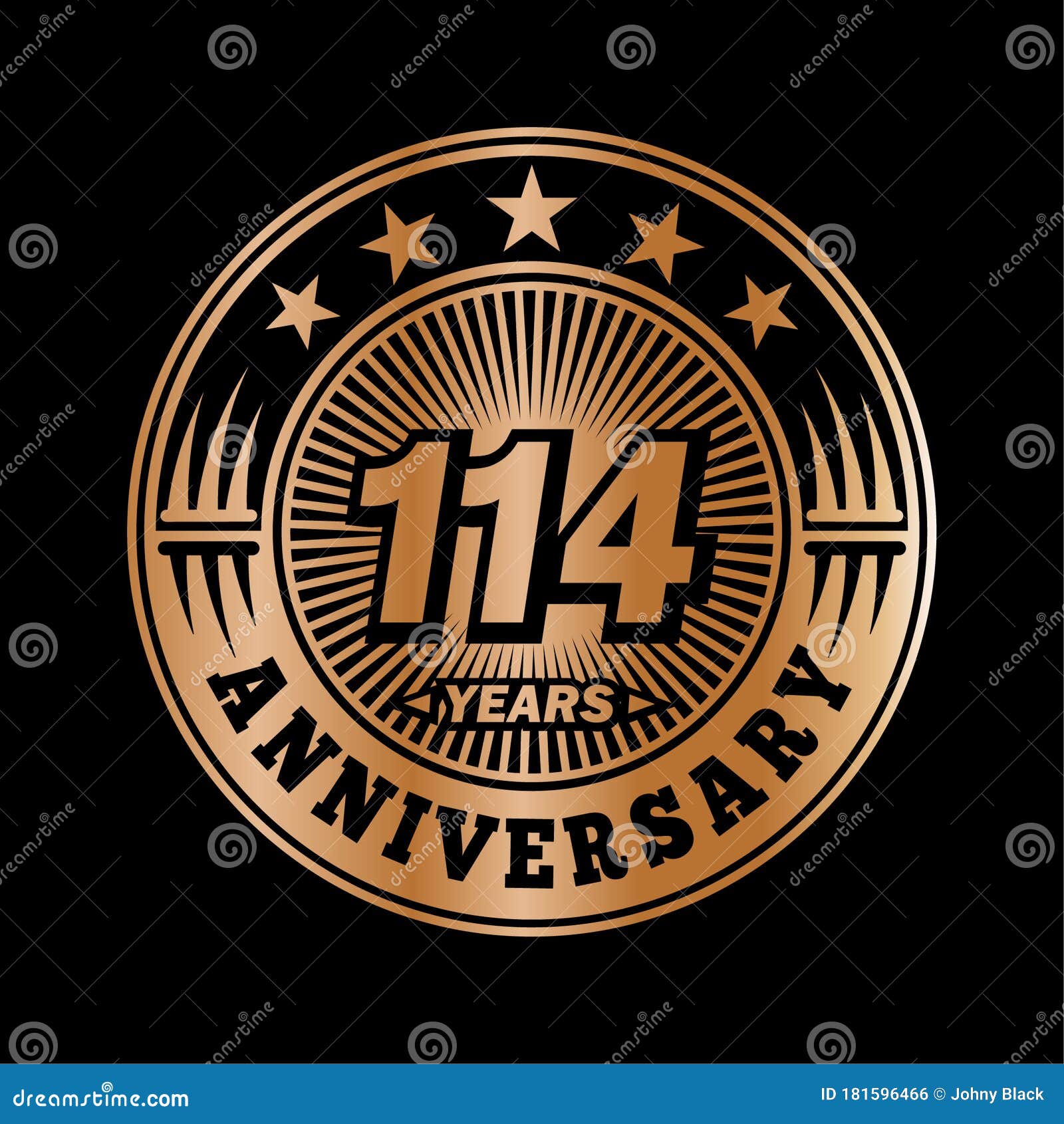 114 Years Anniversary Celebration. 114th Anniversary Logo Design ...