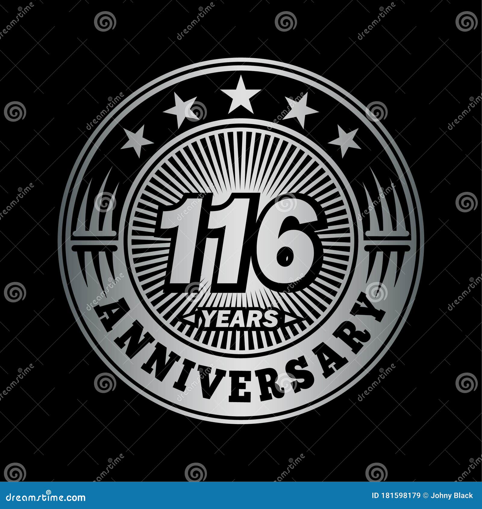 116 Years Anniversary Celebration. 116th Anniversary Logo Design ...