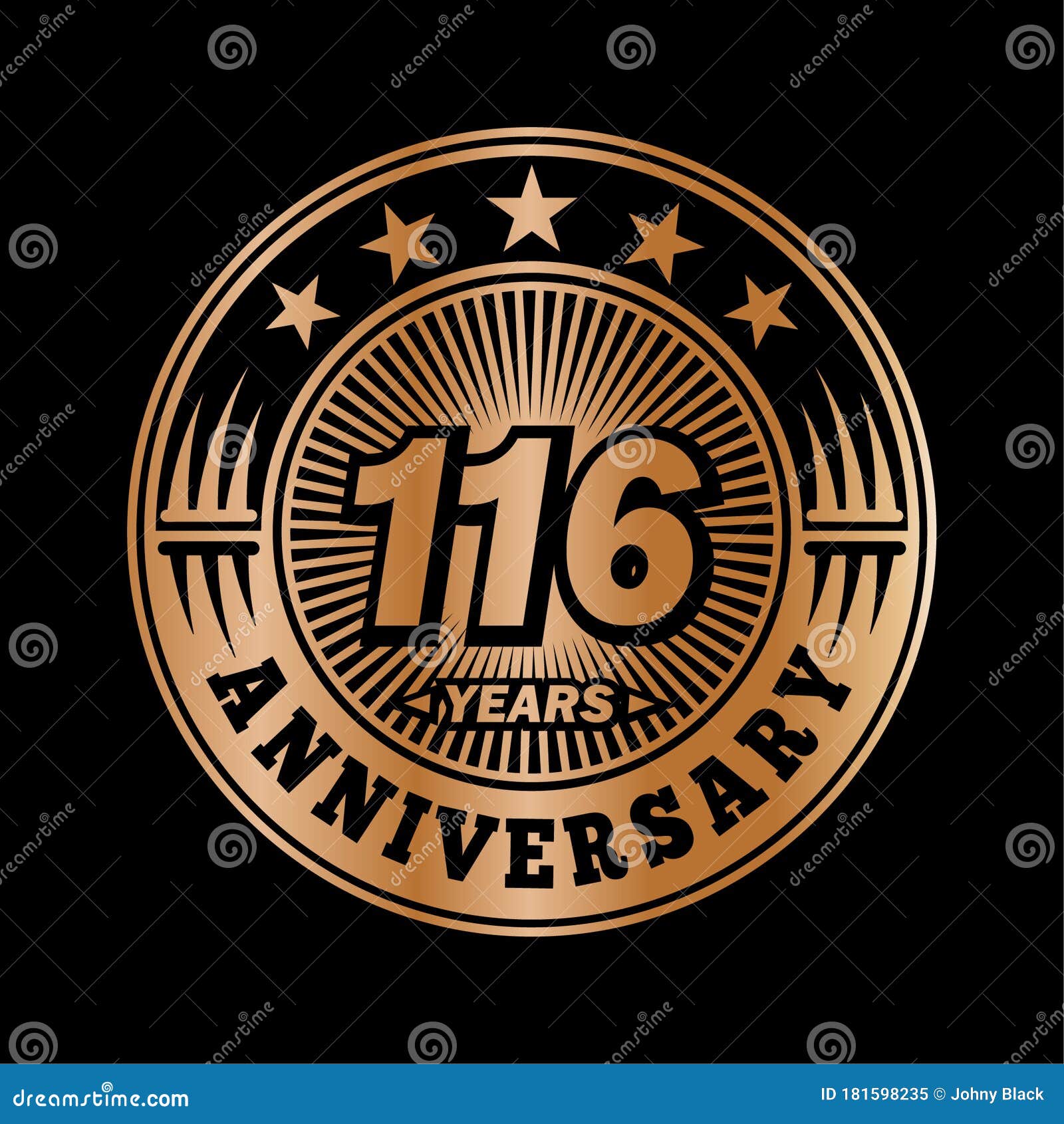 116 Years Anniversary Celebration. 116th Anniversary Logo Design ...