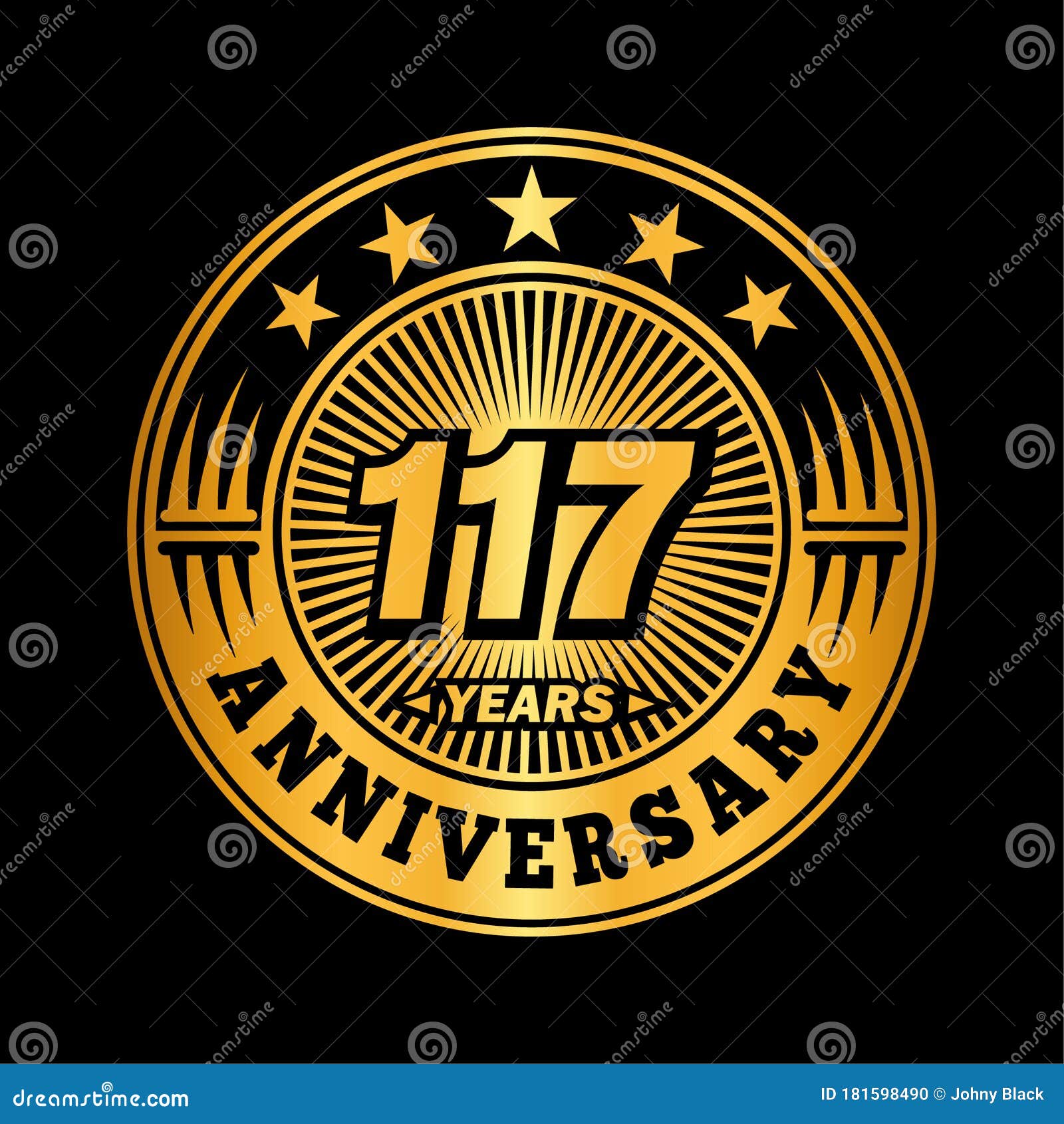 117 Years Anniversary Celebration. 117th Anniversary Logo Design ...