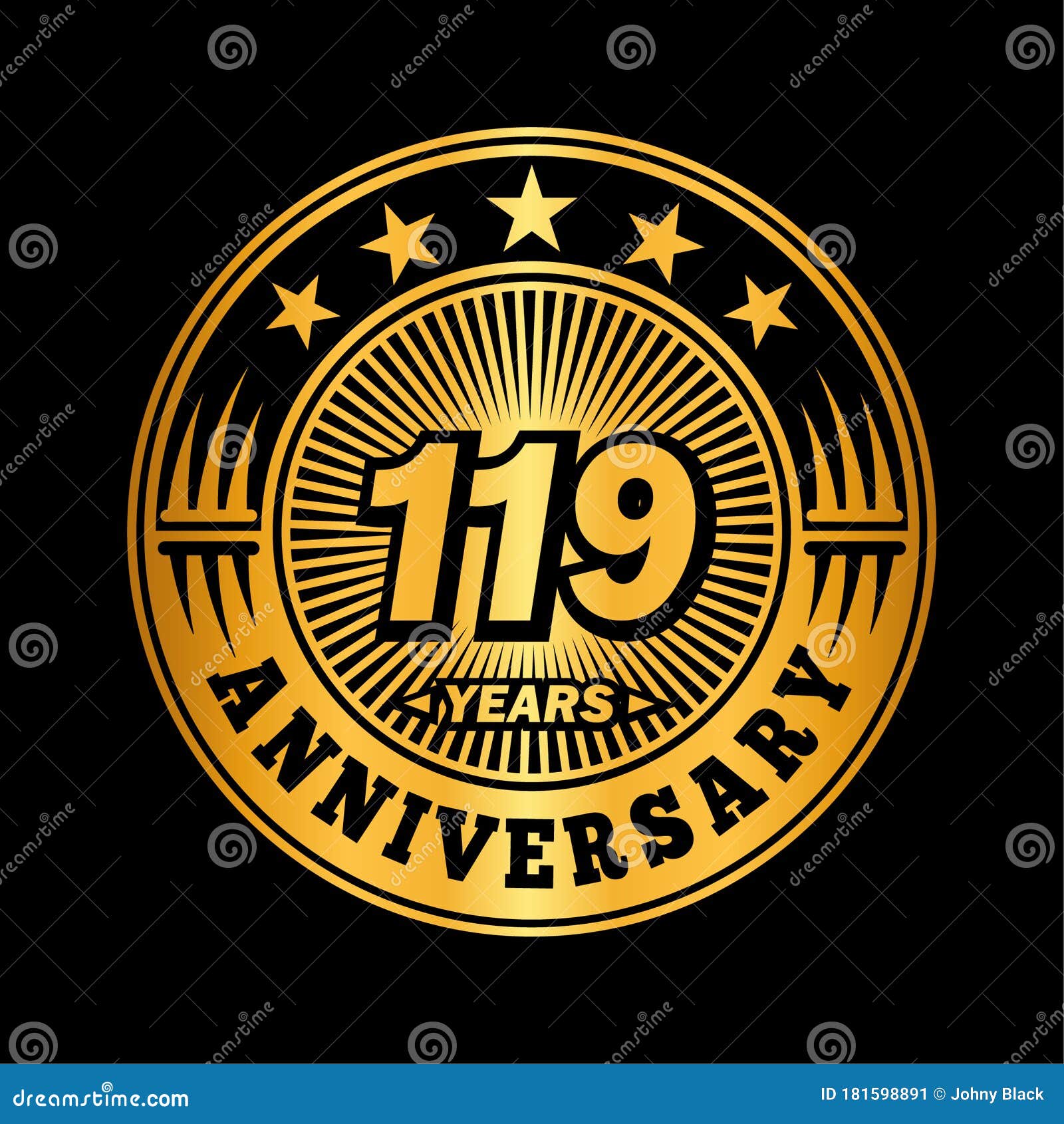 119 Years Anniversary Celebration. 119th Anniversary Logo Design ...