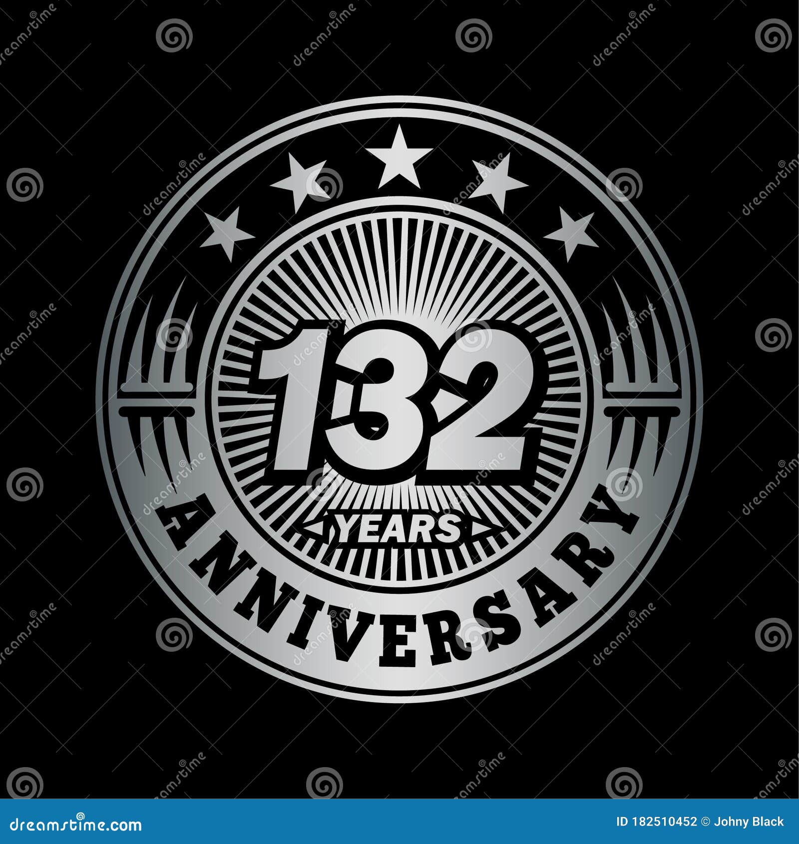 132 Years Anniversary Celebration. 132nd Anniversary Logo Design ...