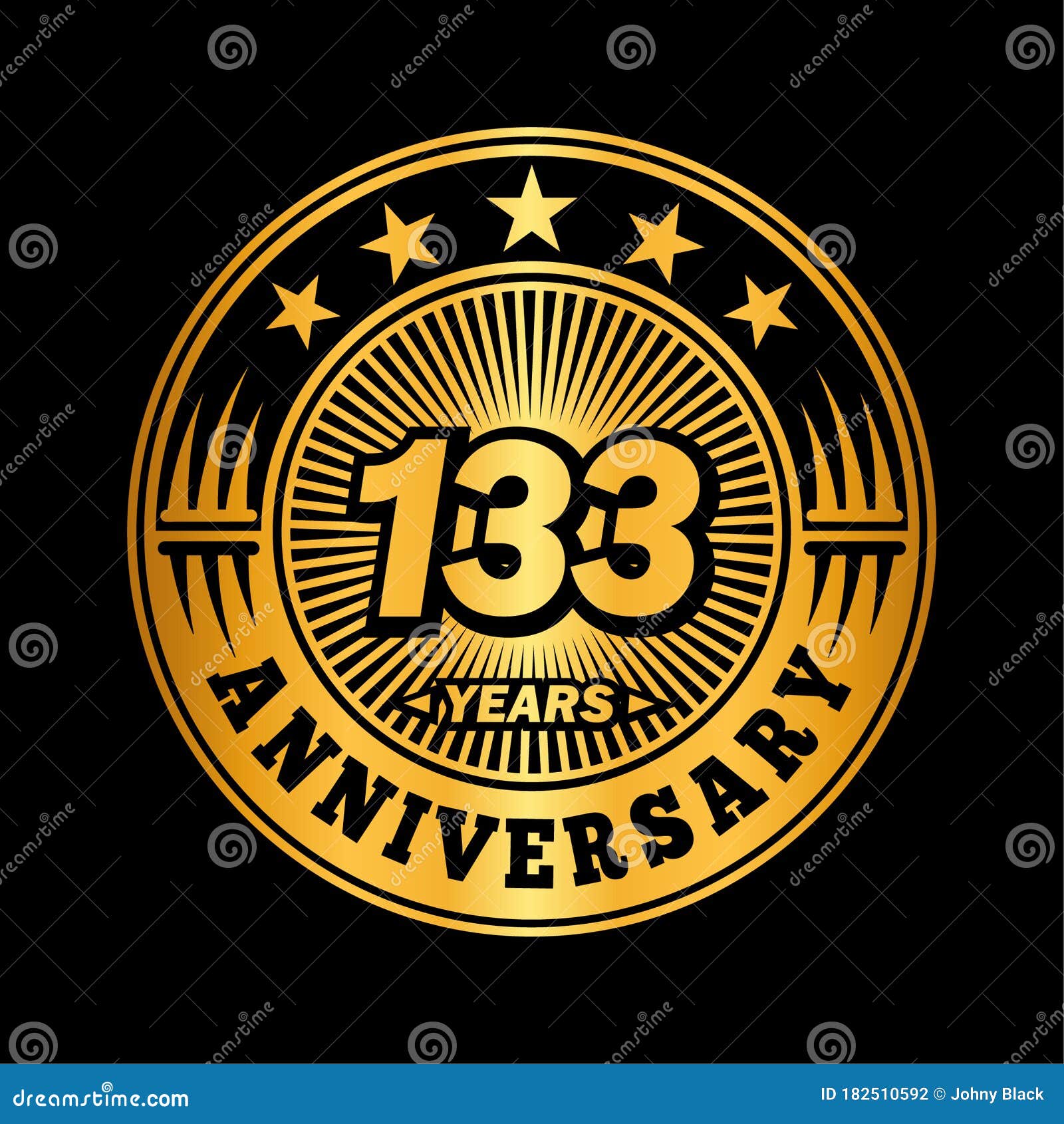 133 Years Anniversary Celebration. 133rd Anniversary Logo Design ...
