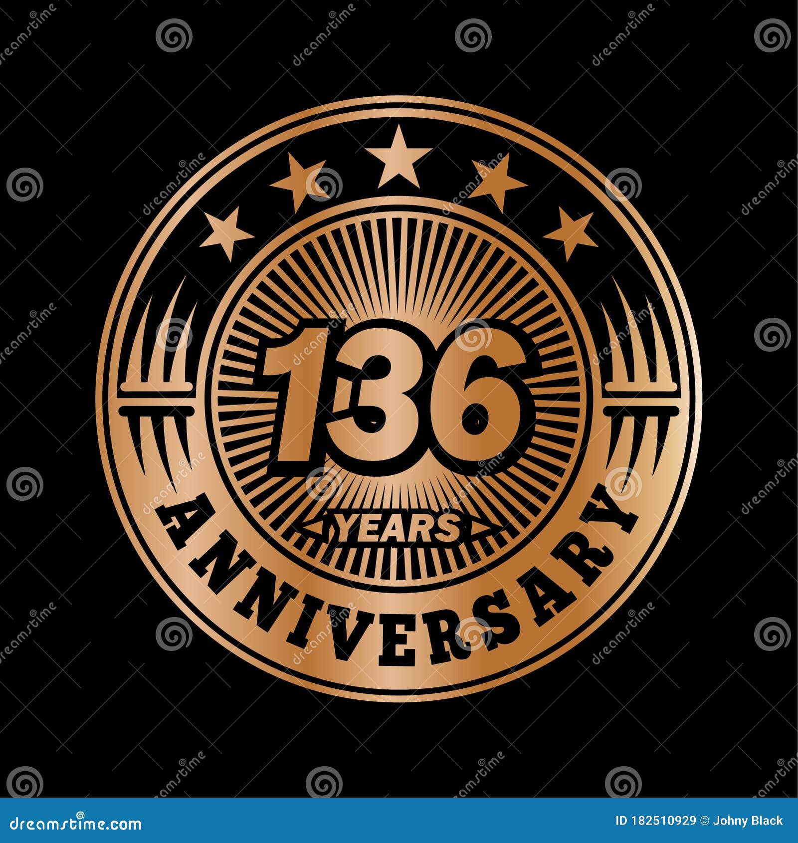 136 Years Anniversary Celebration. 136th Anniversary Logo Design ...