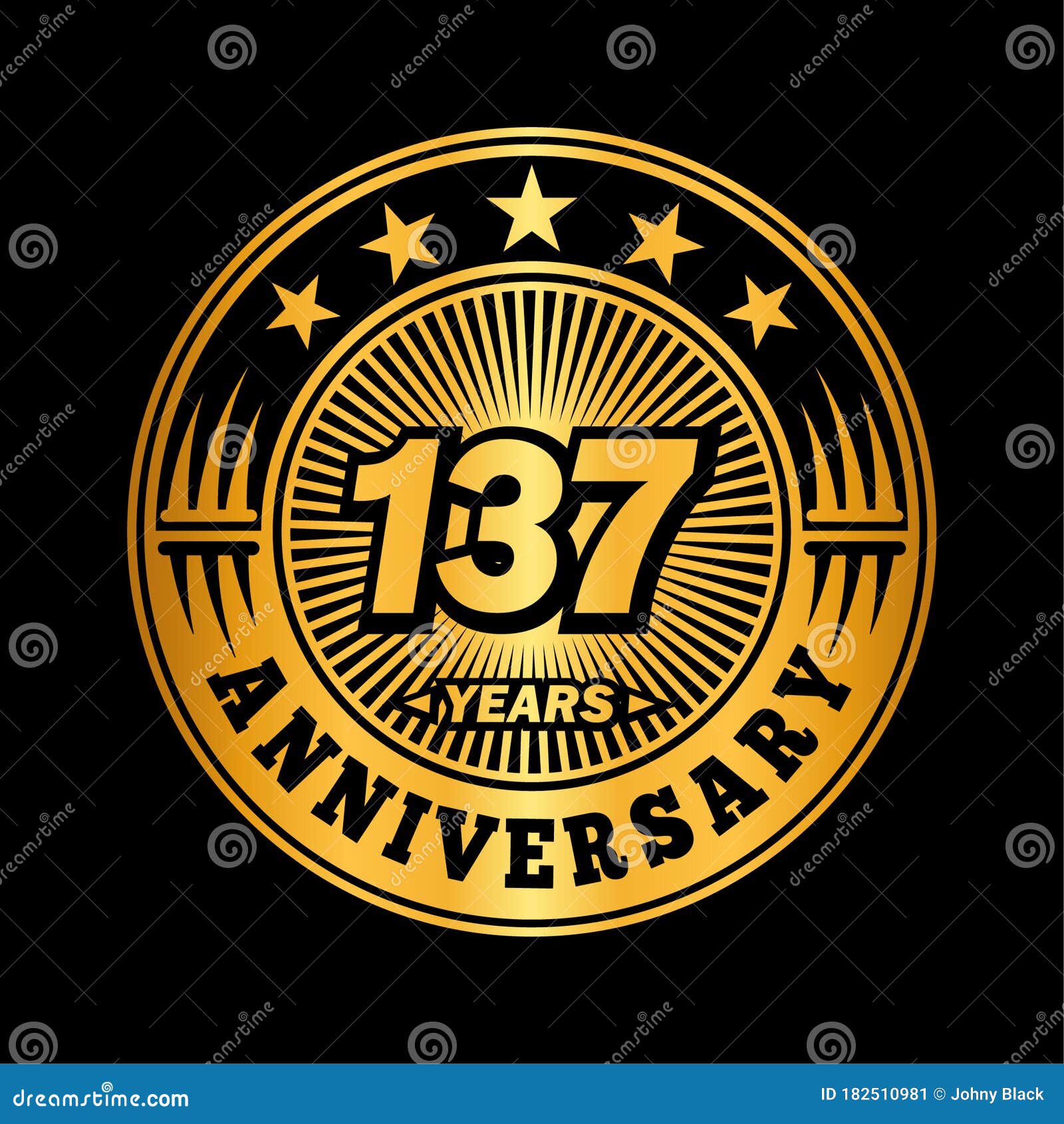 137 Years Anniversary Celebration. 137th Anniversary Logo Design ...