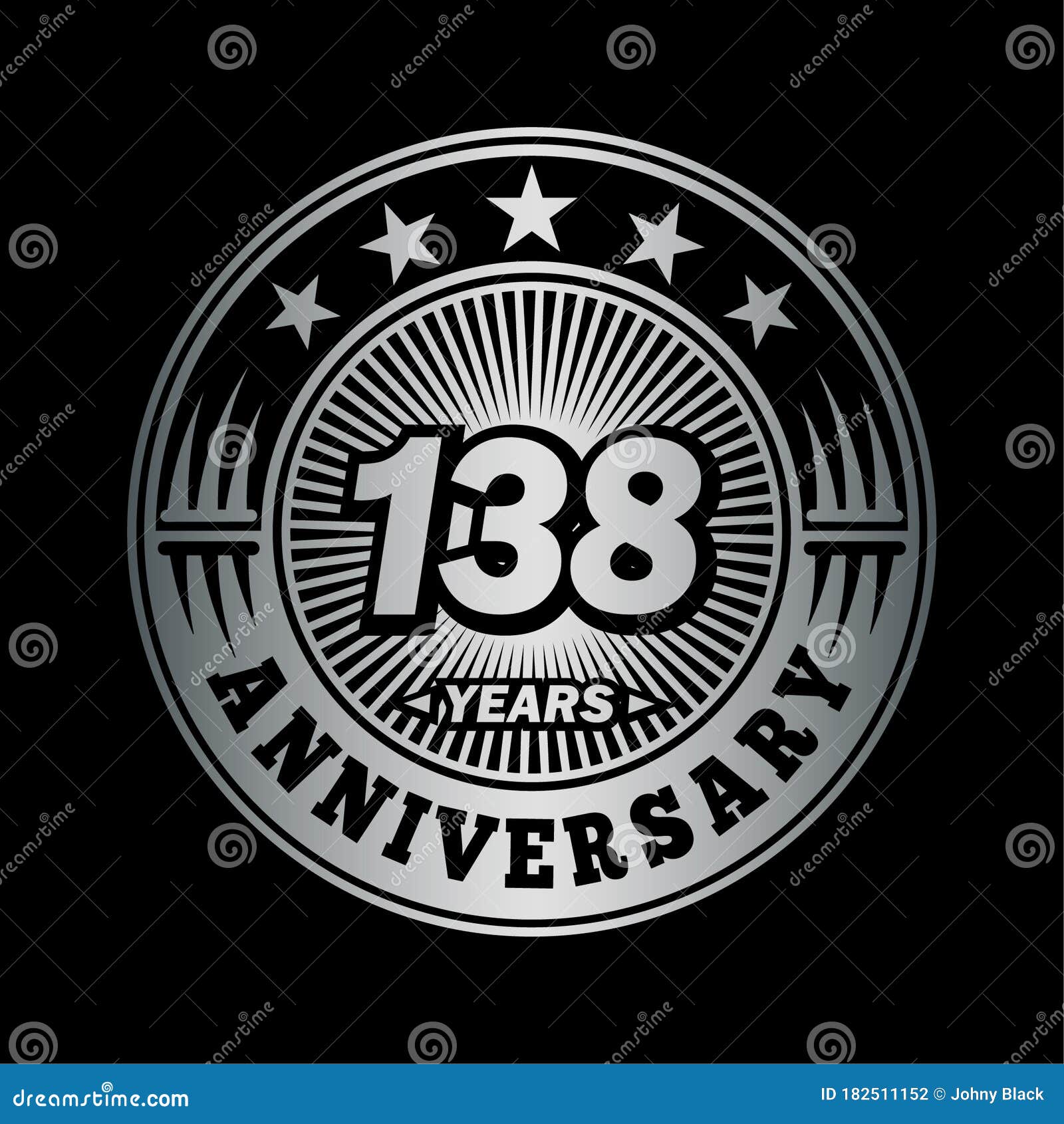 138 Years Anniversary Celebration. 138th Anniversary Logo Design ...