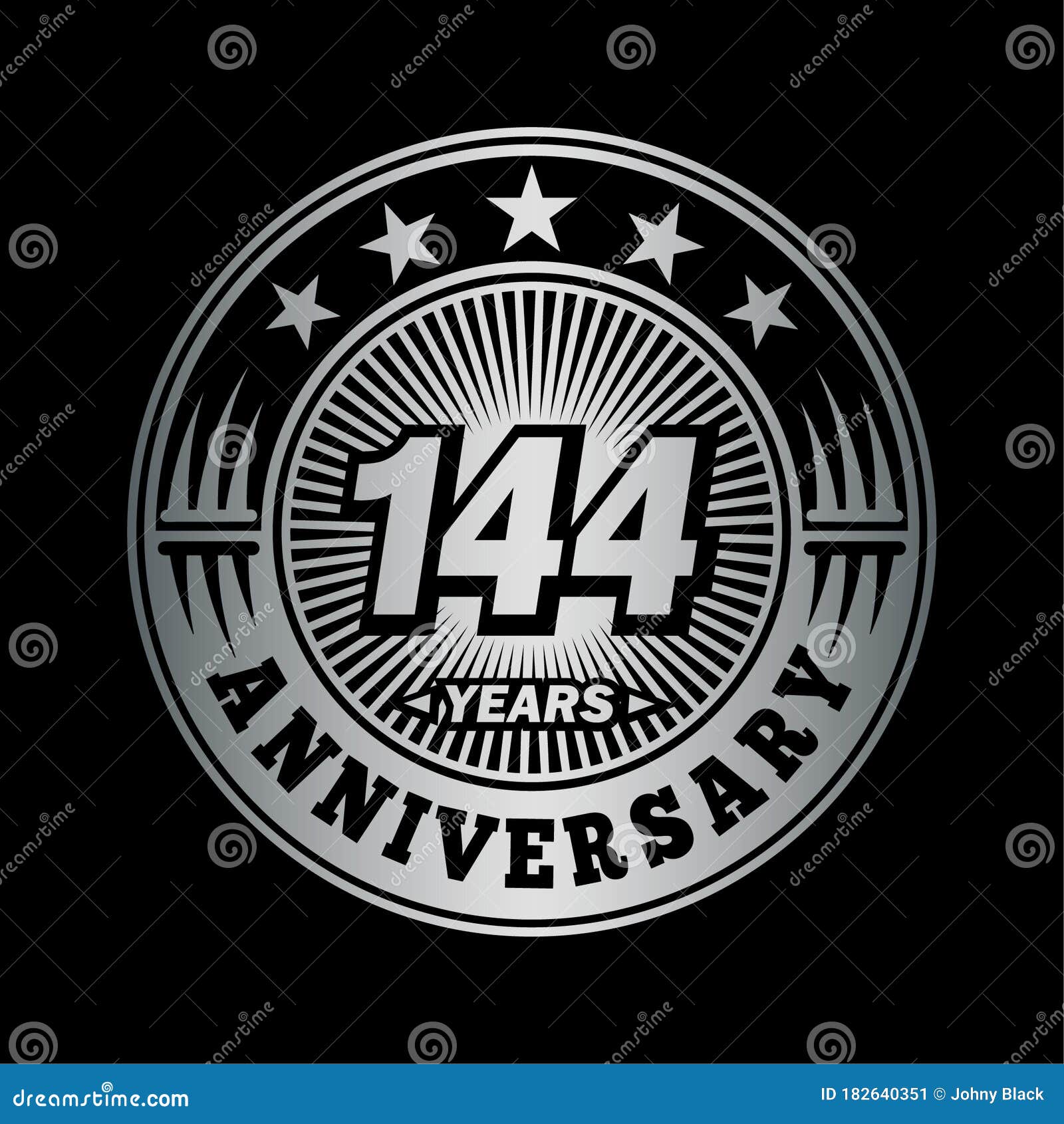 144 Years Anniversary Celebration. 144th Anniversary Logo Design ...