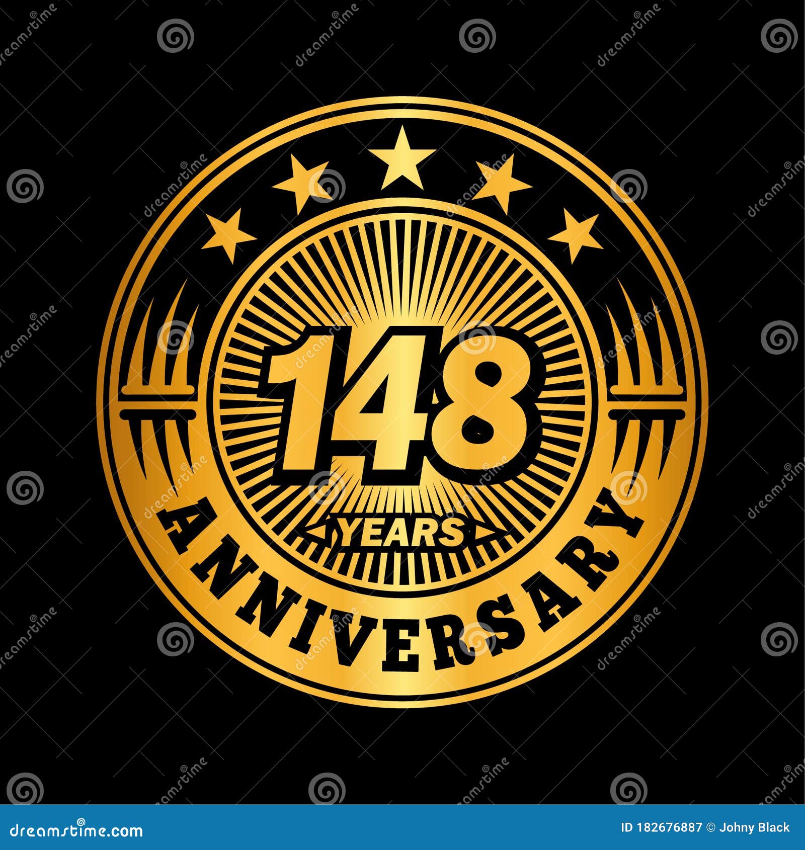 148 Years Anniversary Celebration. 148th Anniversary Logo Design ...