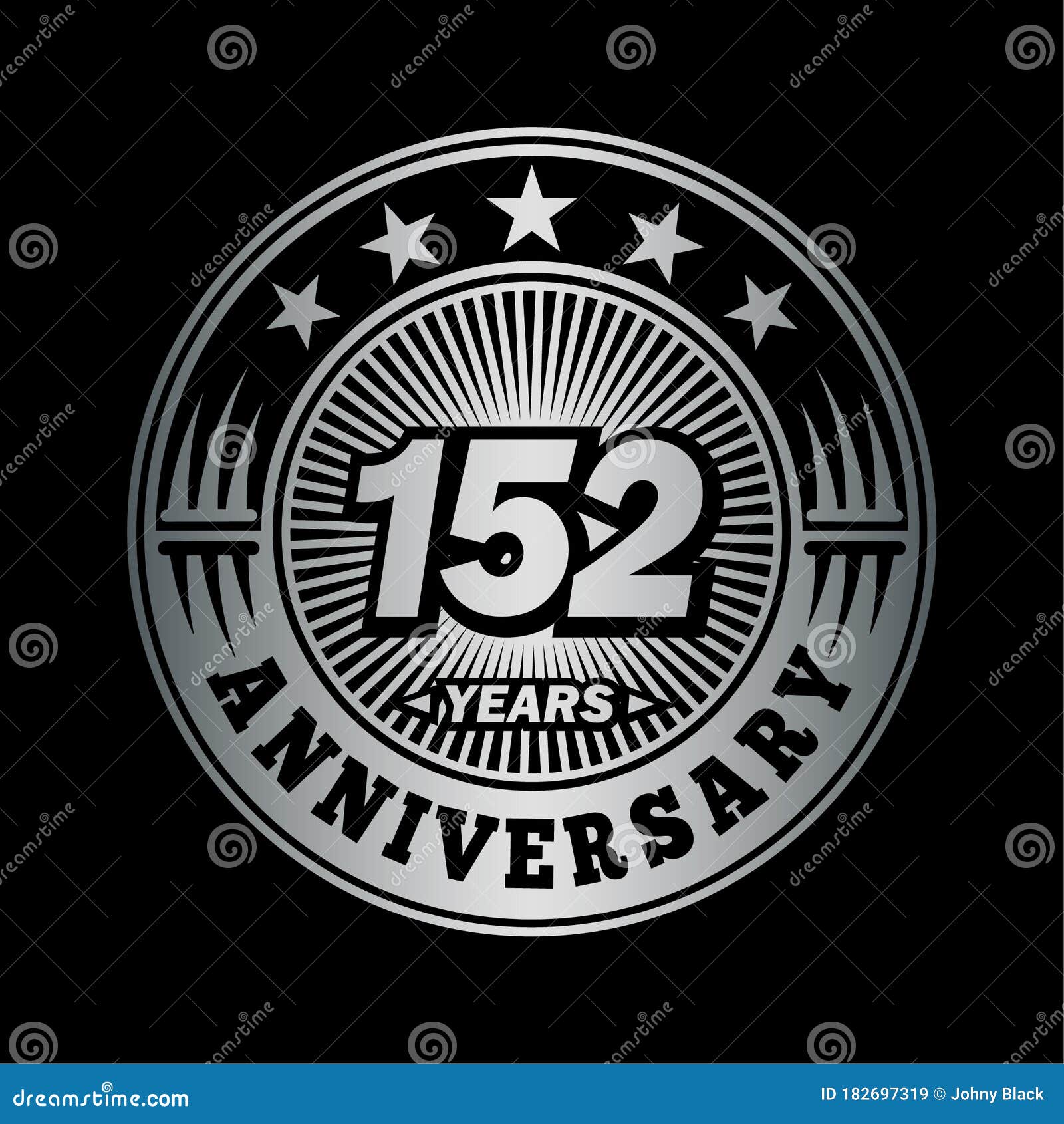 152 Years Anniversary Celebration. 152nd Anniversary Logo Design ...