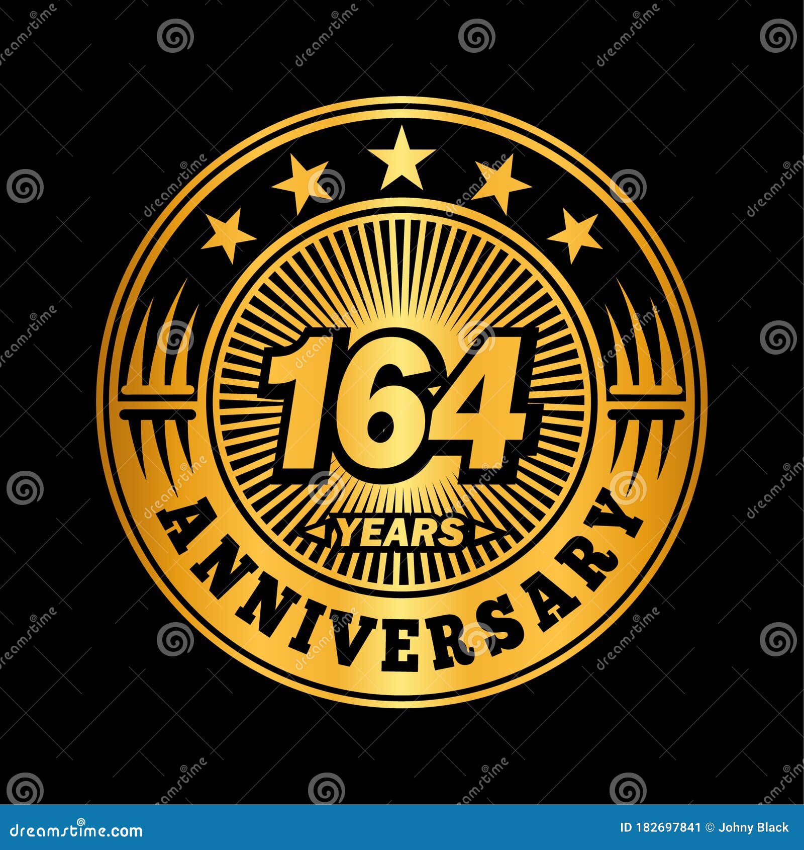 164 Years Anniversary Celebration. 164th Anniversary Logo Design ...