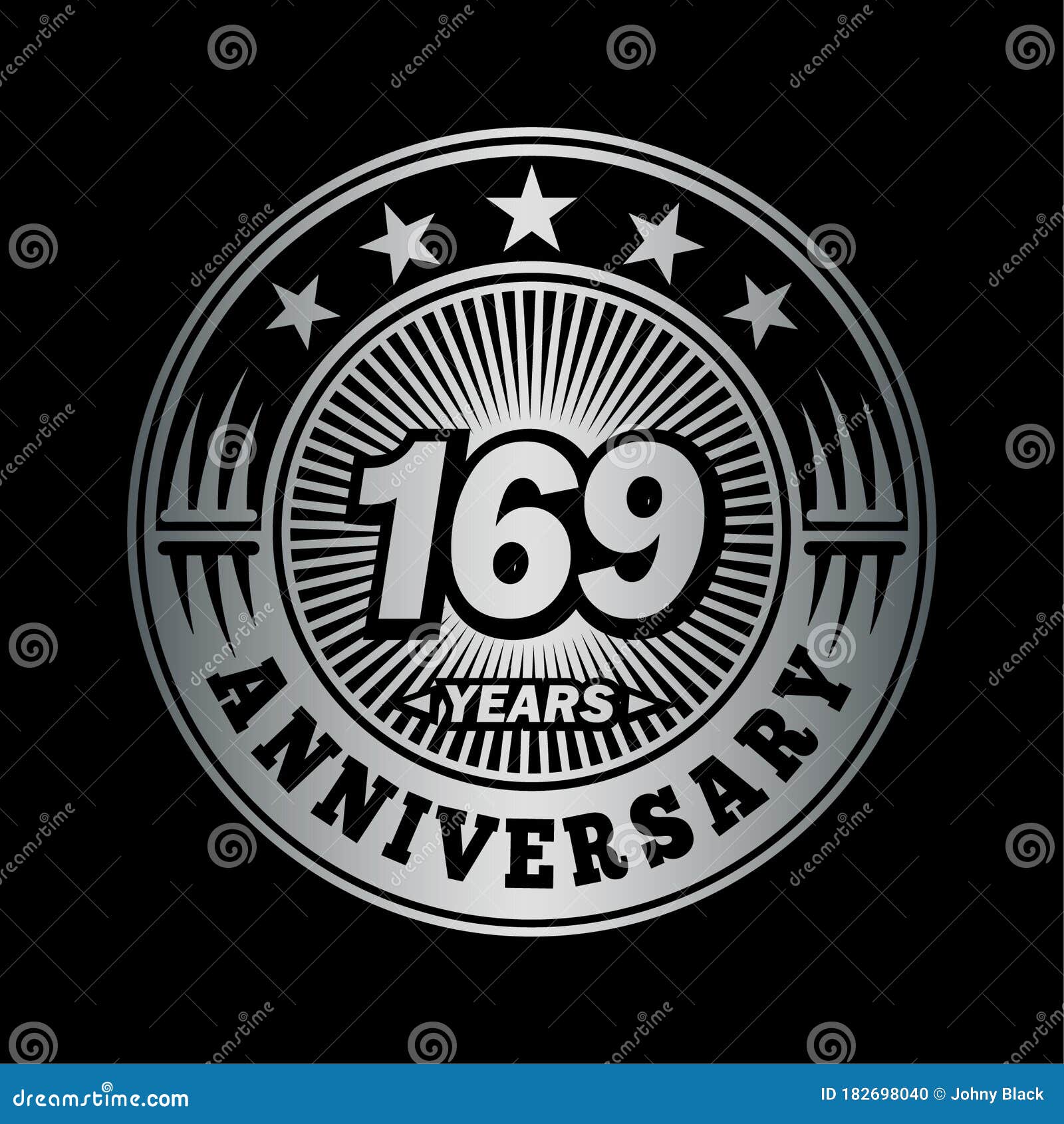 169 Years Anniversary Celebration. 169th Anniversary Logo Design ...