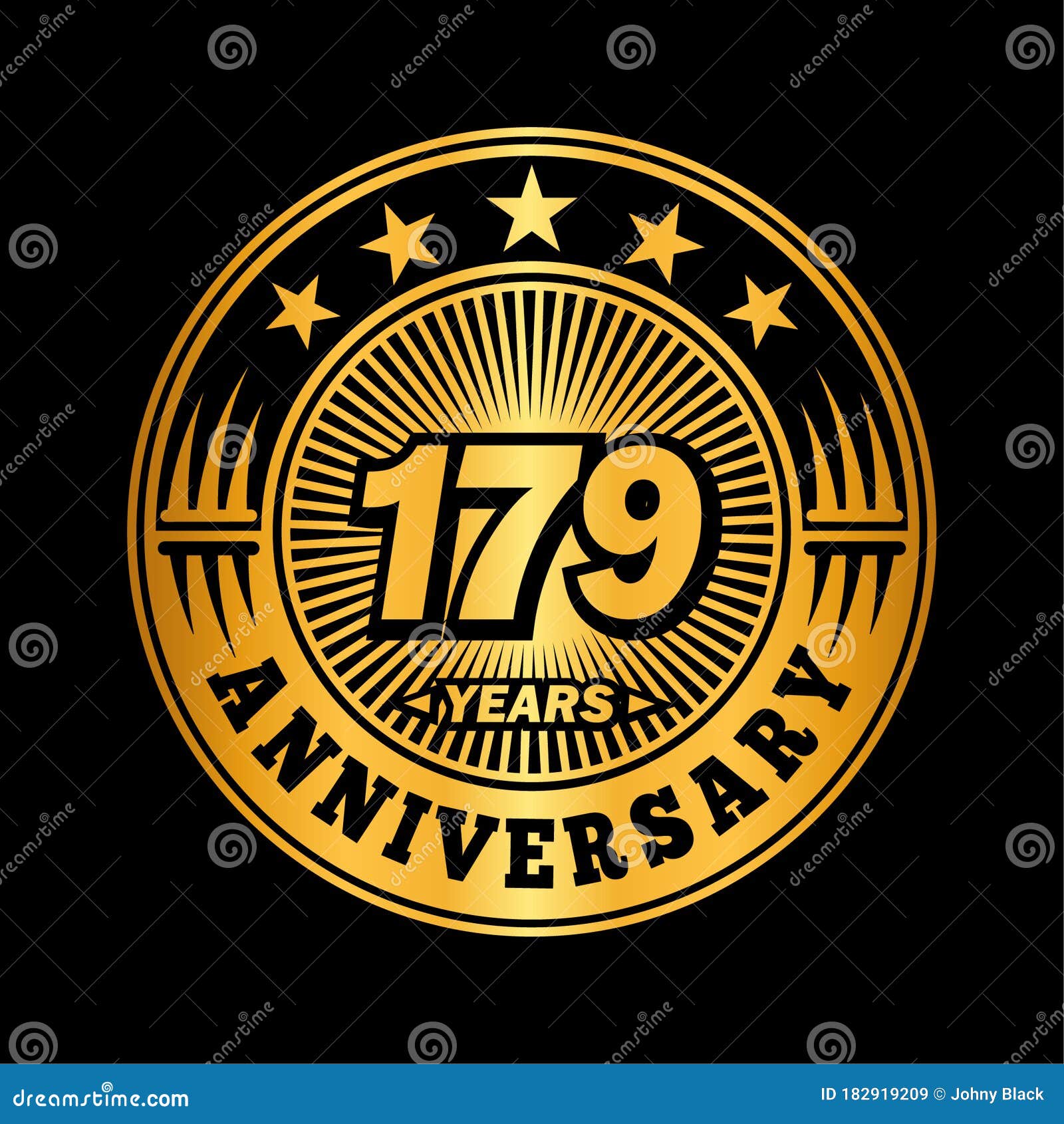 179 Years Anniversary Celebration. 179th Anniversary Logo Design ...