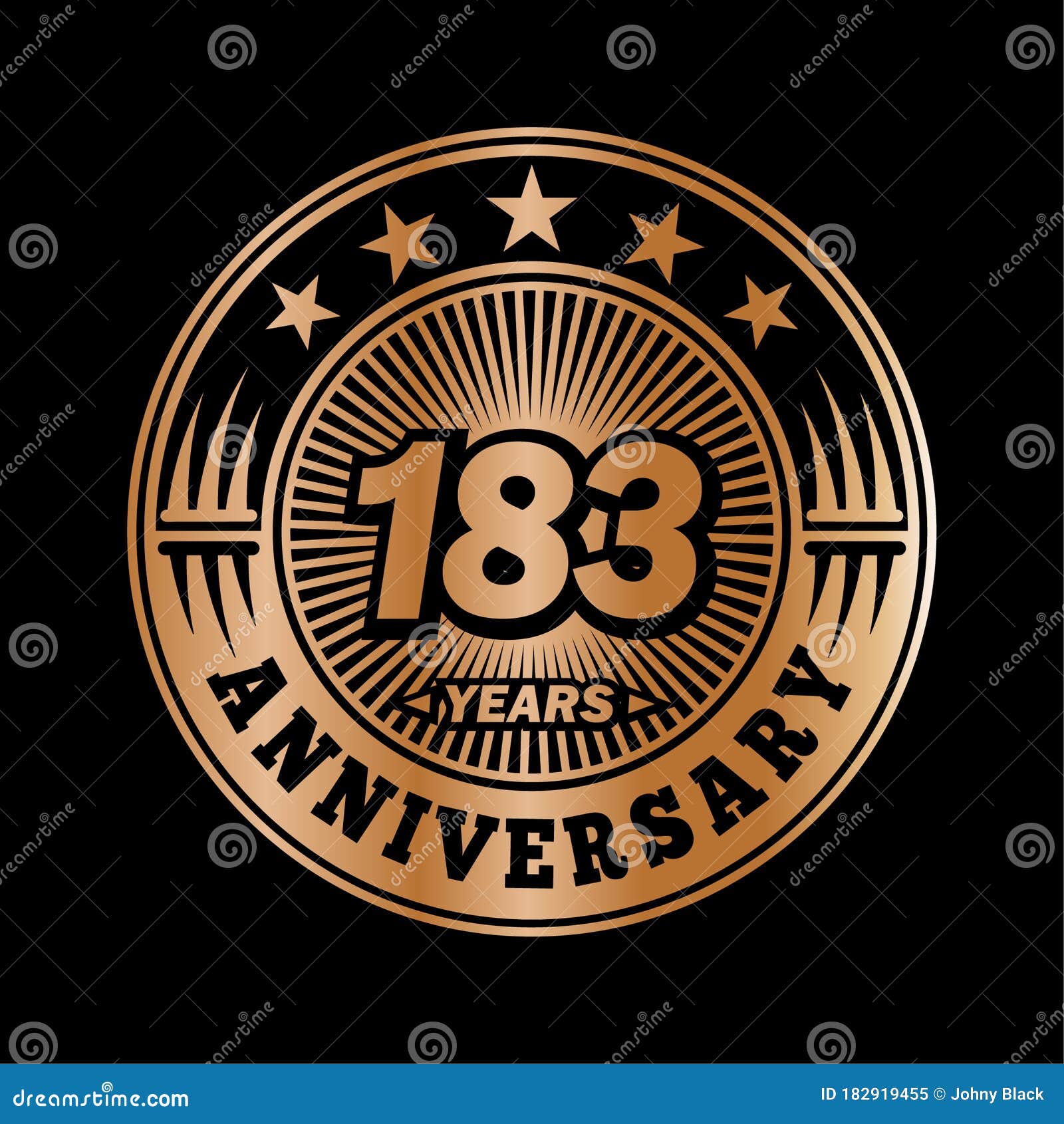 183 Years Anniversary Celebration. 183rd Anniversary Logo Design ...